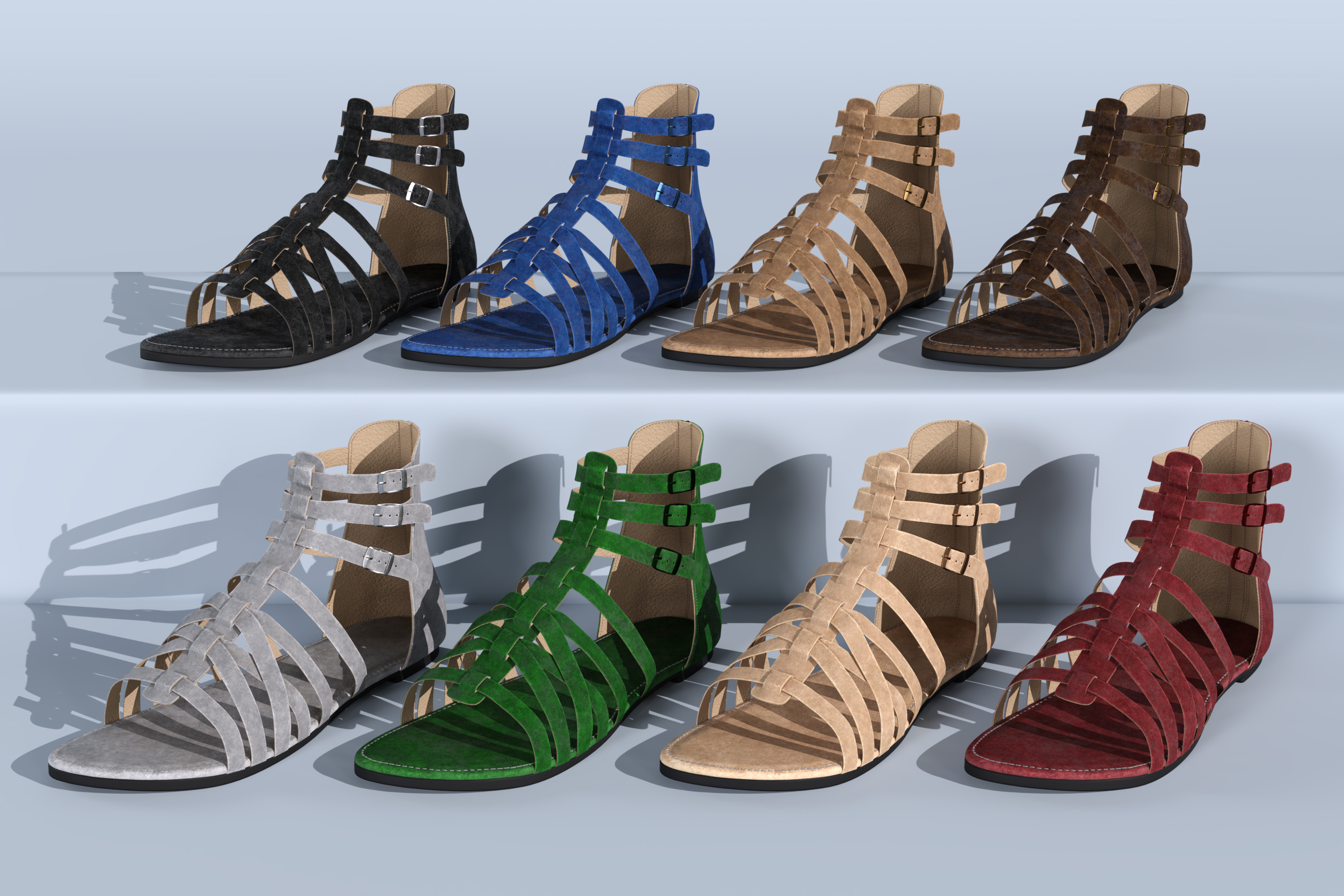 Textras For CW Hazel Gladiator Sandals | Daz 3D