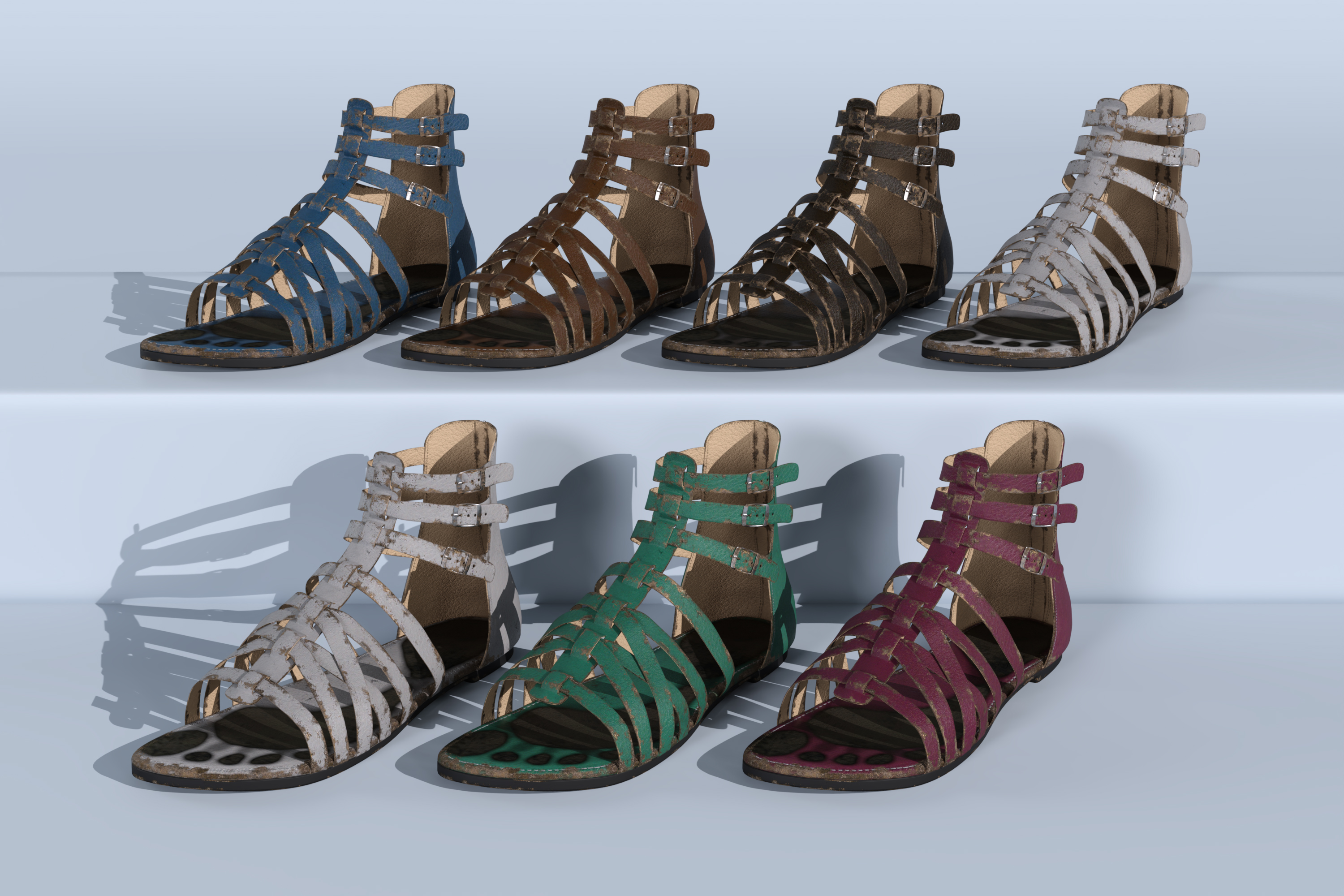 Textras For CW Hazel Gladiator Sandals | Daz 3D