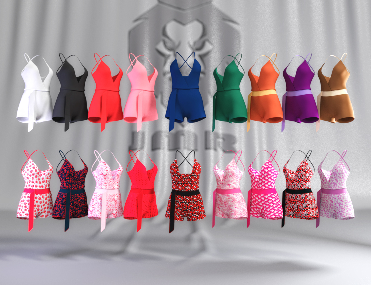 JMR dForce Renata Romper for Genesis 9 and 8 Female | Daz 3D