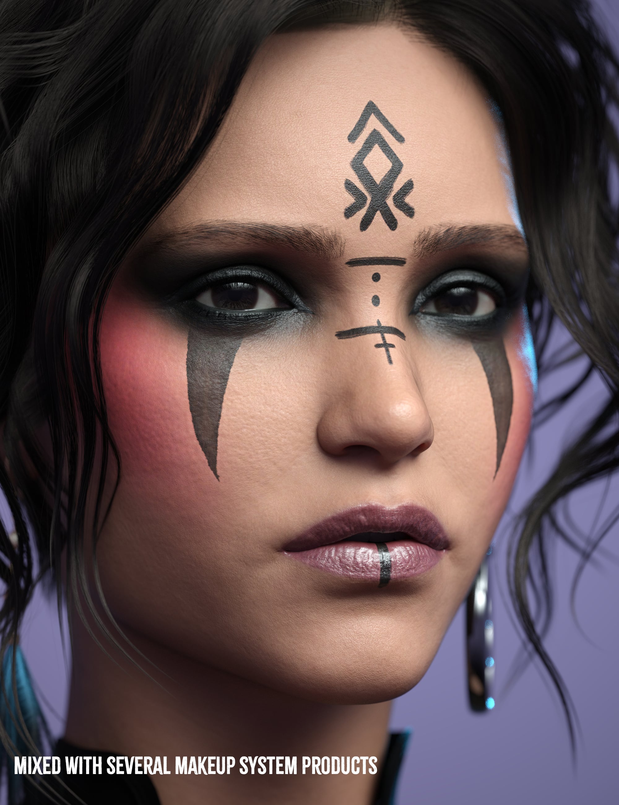 Makeup System - Gothic Glamour LIE Makeup for Genesis 9 | Daz 3D