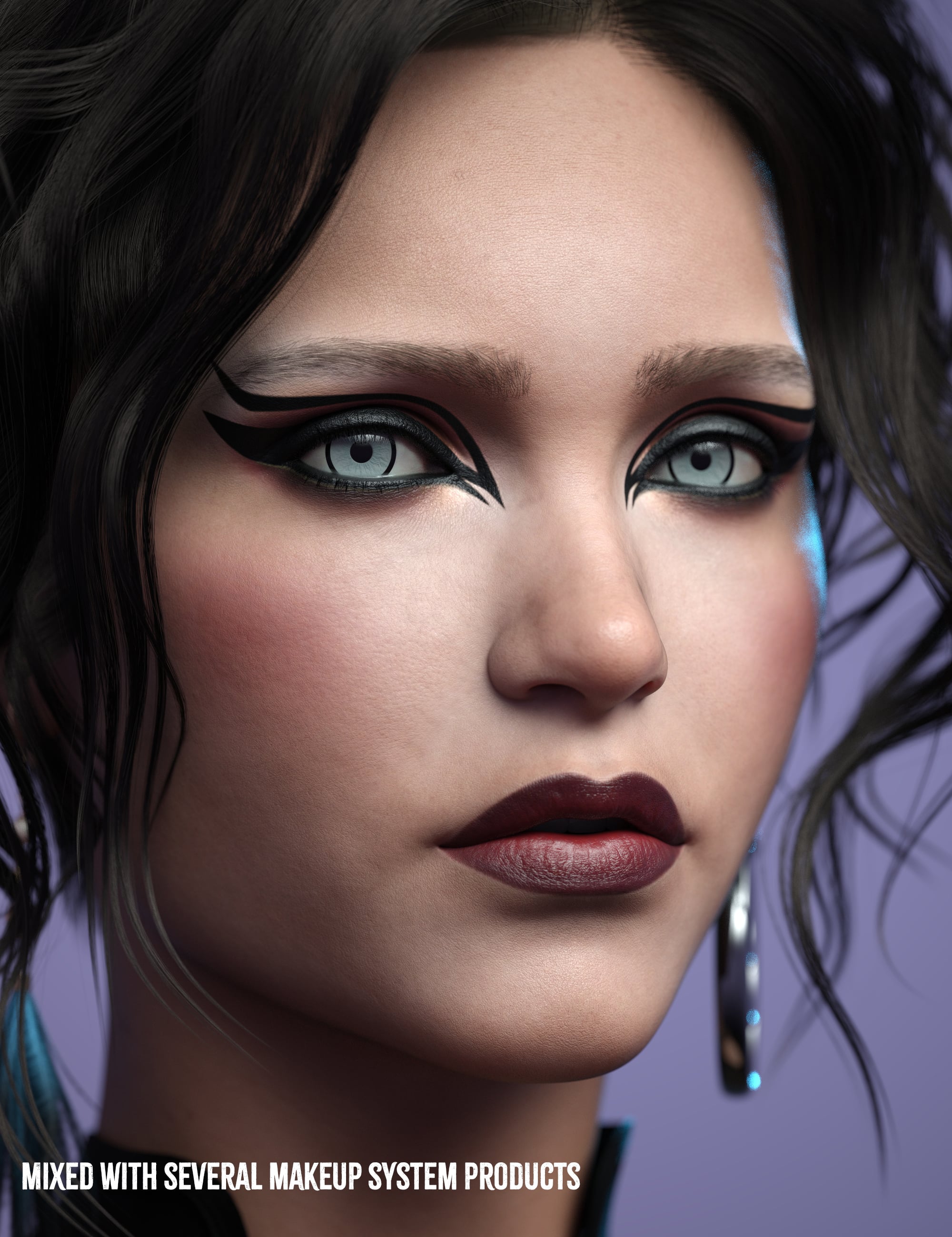 Makeup System - Gothic Glamour LIE Makeup for Genesis 9 | Daz 3D