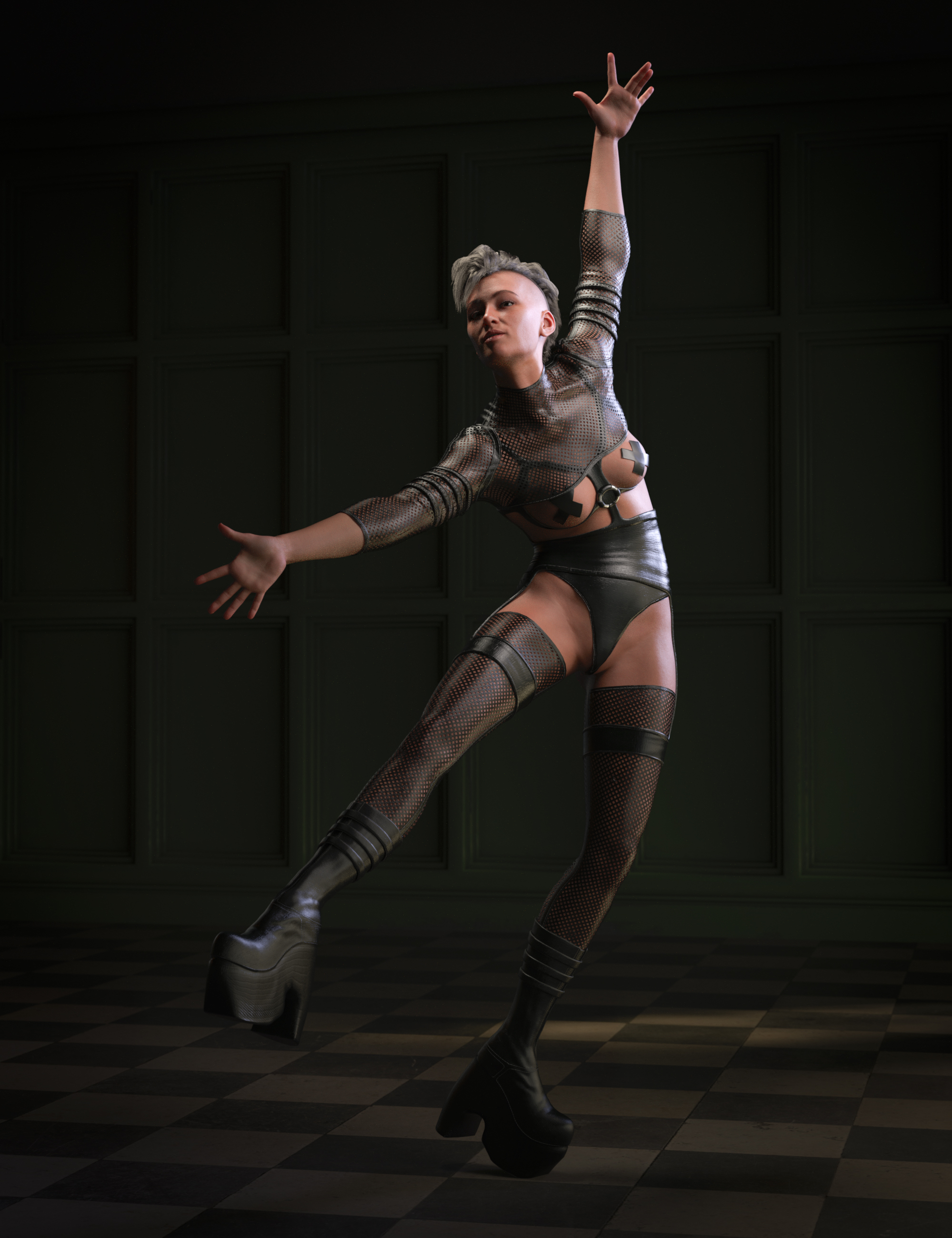 M3D dForce Obsidian Mistress Outfit for Genesis 9 | Daz 3D