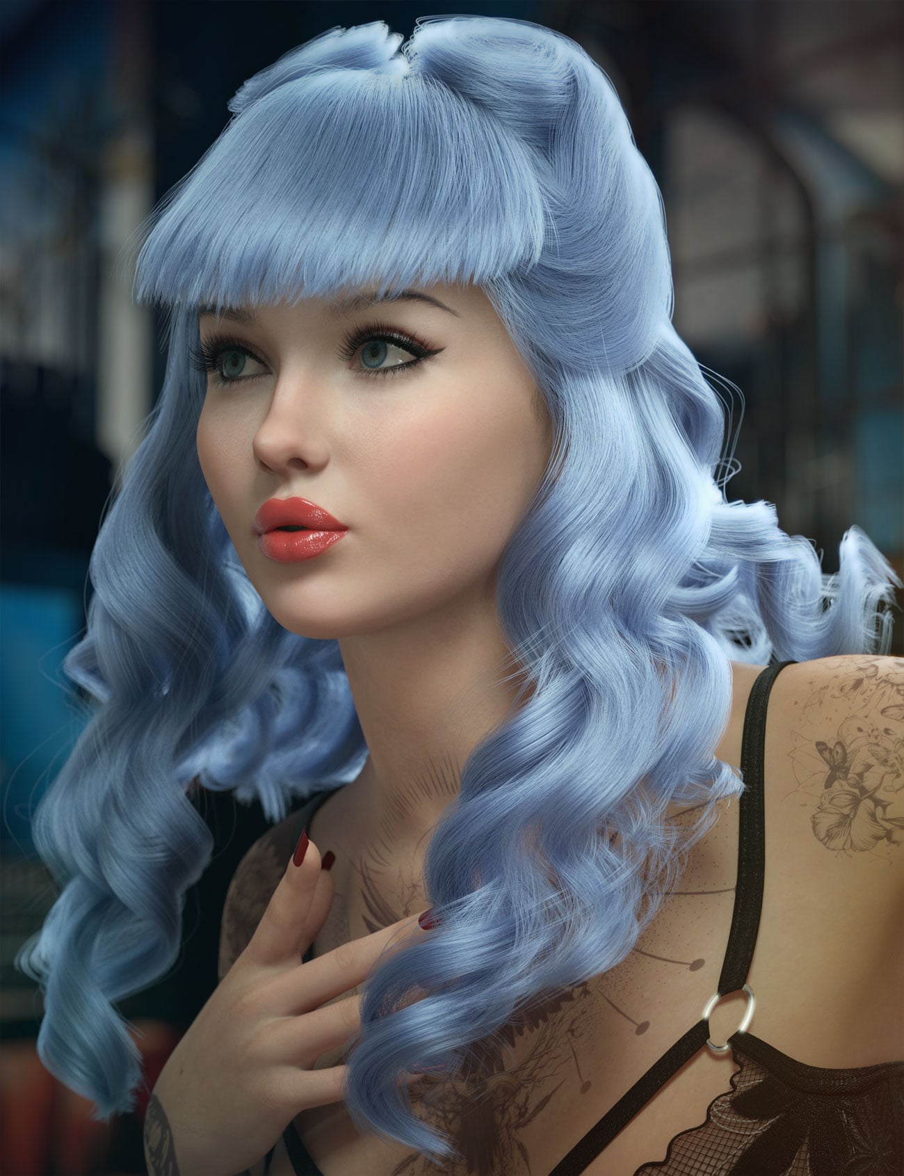 dForce Nicolette Hair for Genesis 9 | Daz 3D