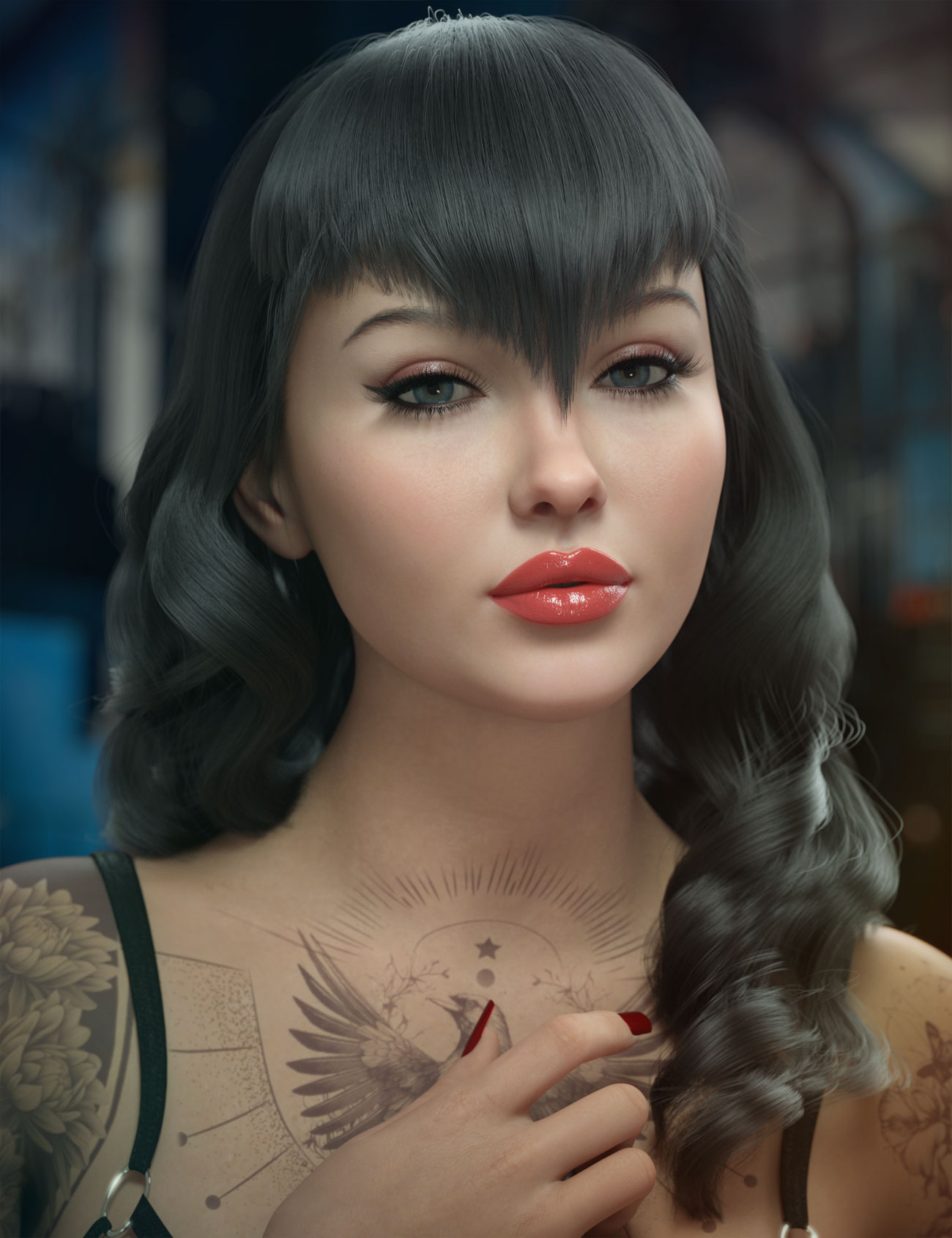 dForce Nicolette Hair for Genesis 9 | Daz 3D