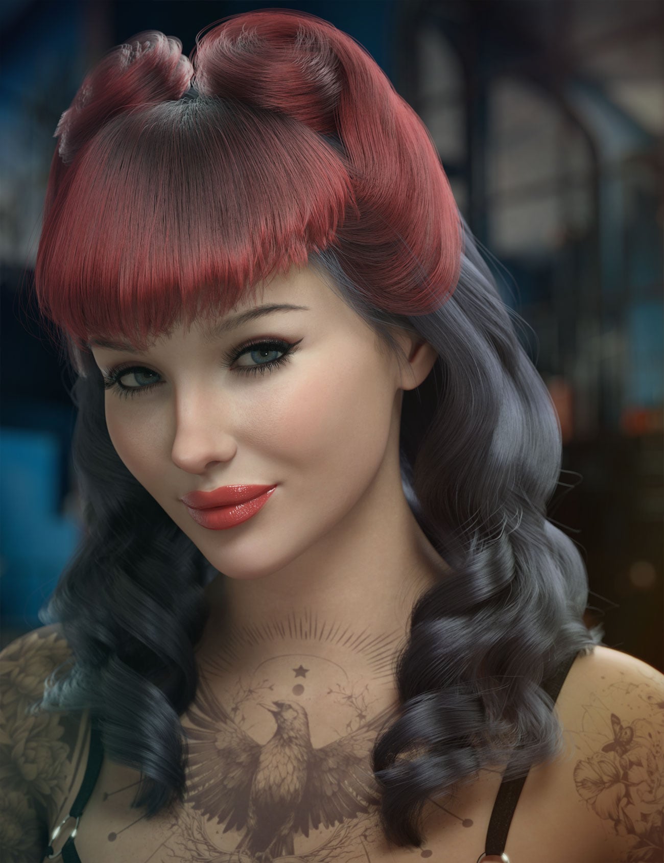 dForce Nicolette Hair for Genesis 9 | Daz 3D