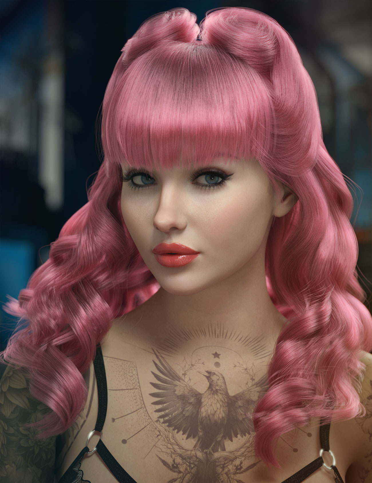 dForce Nicolette Hair for Genesis 9 | Daz 3D