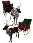 Reindeer & Sleigh | Daz 3D