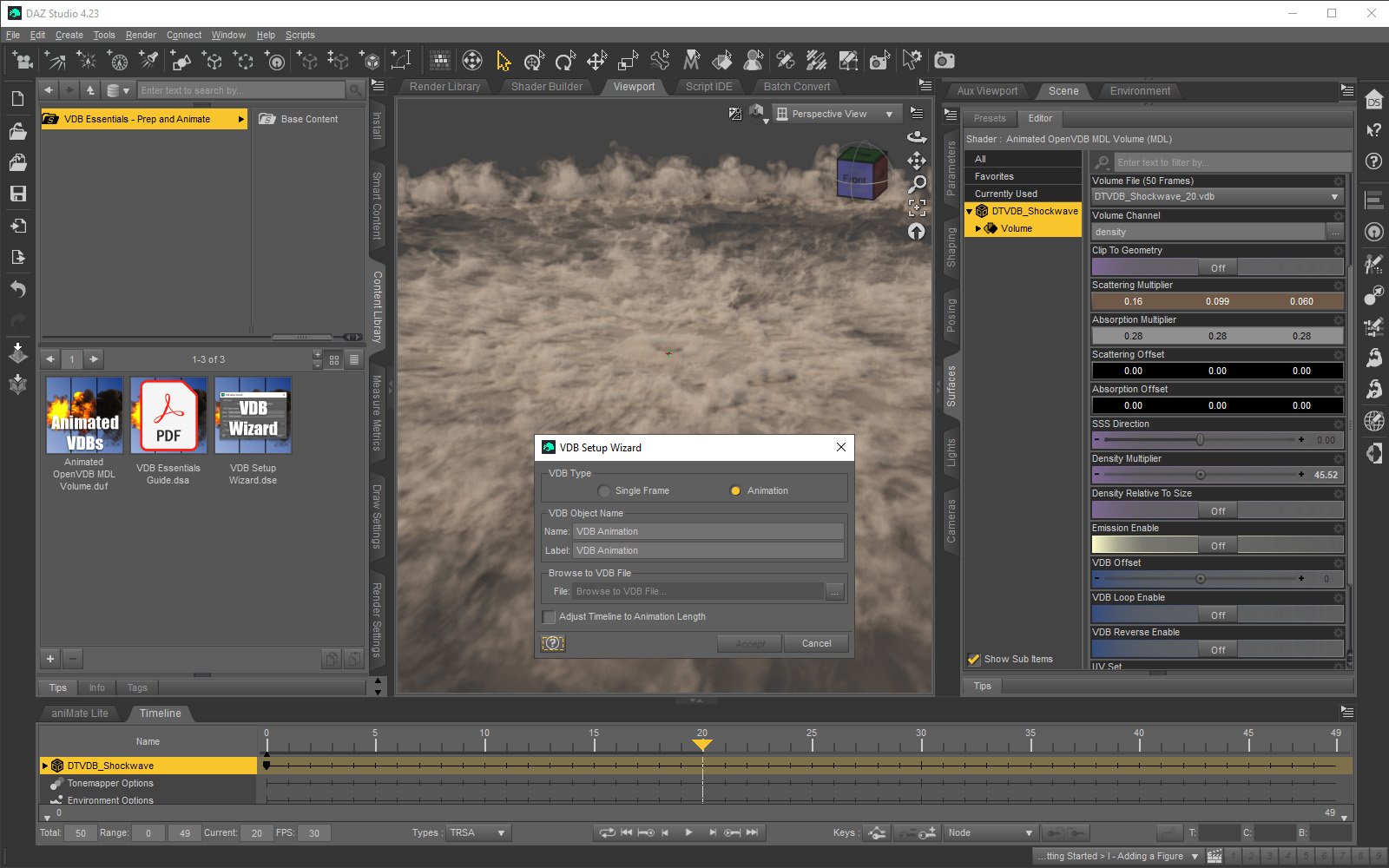 VDB Essentials - Prep and Animate | Daz 3D