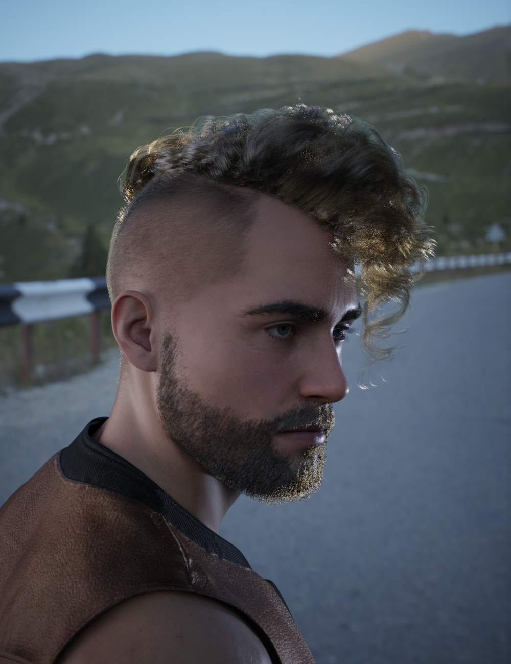 dForce Gustave Top Curls and Beard For Genesis 9 | Daz 3D