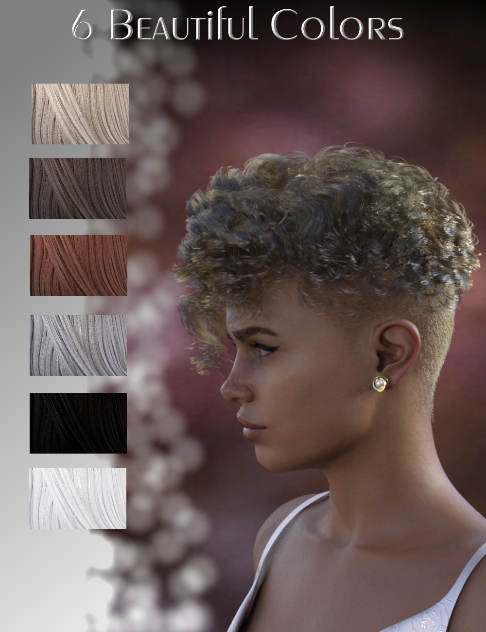 dForce Gustave Top Curls and Beard For Genesis 9 | Daz 3D