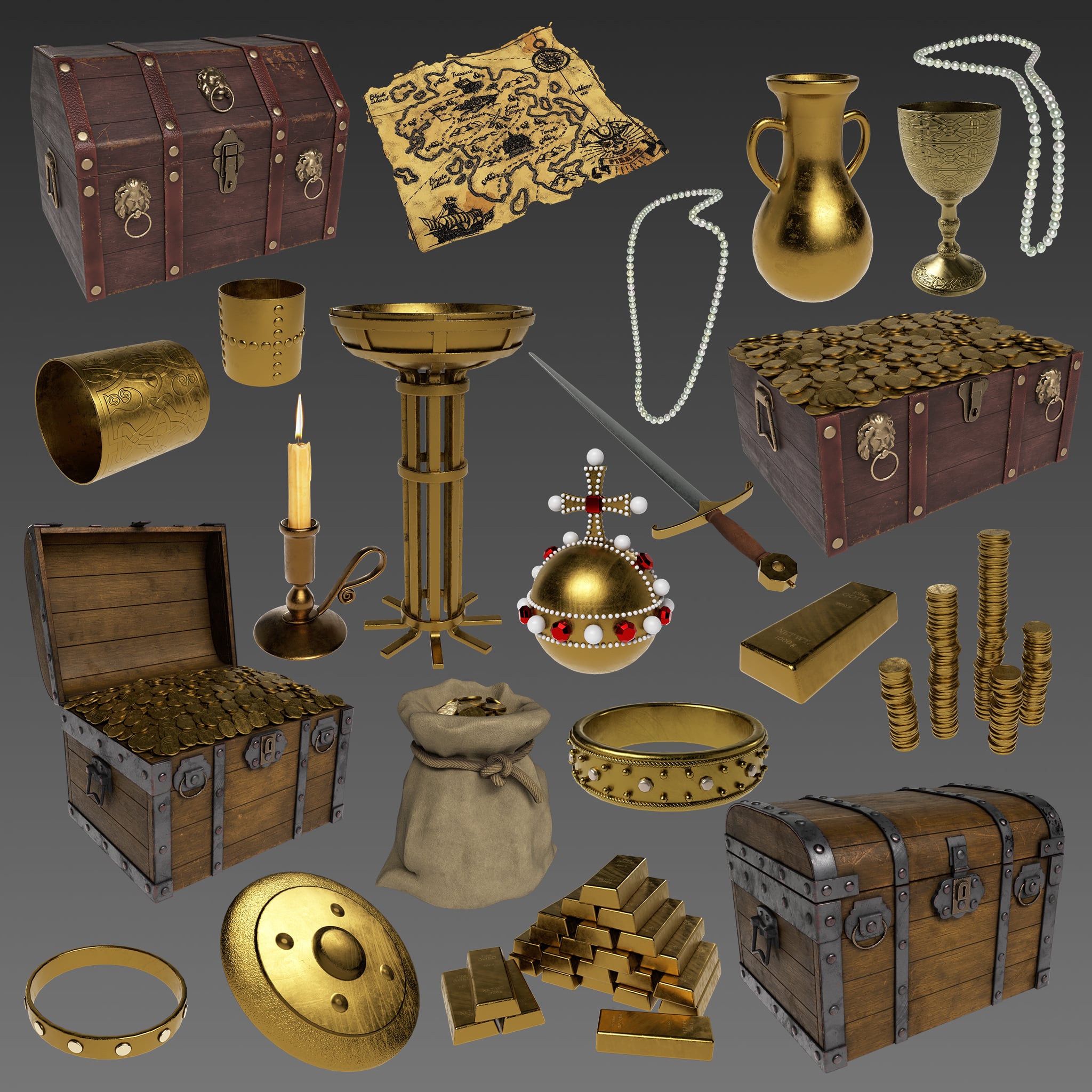 FG Pirate Island Props | Daz 3D