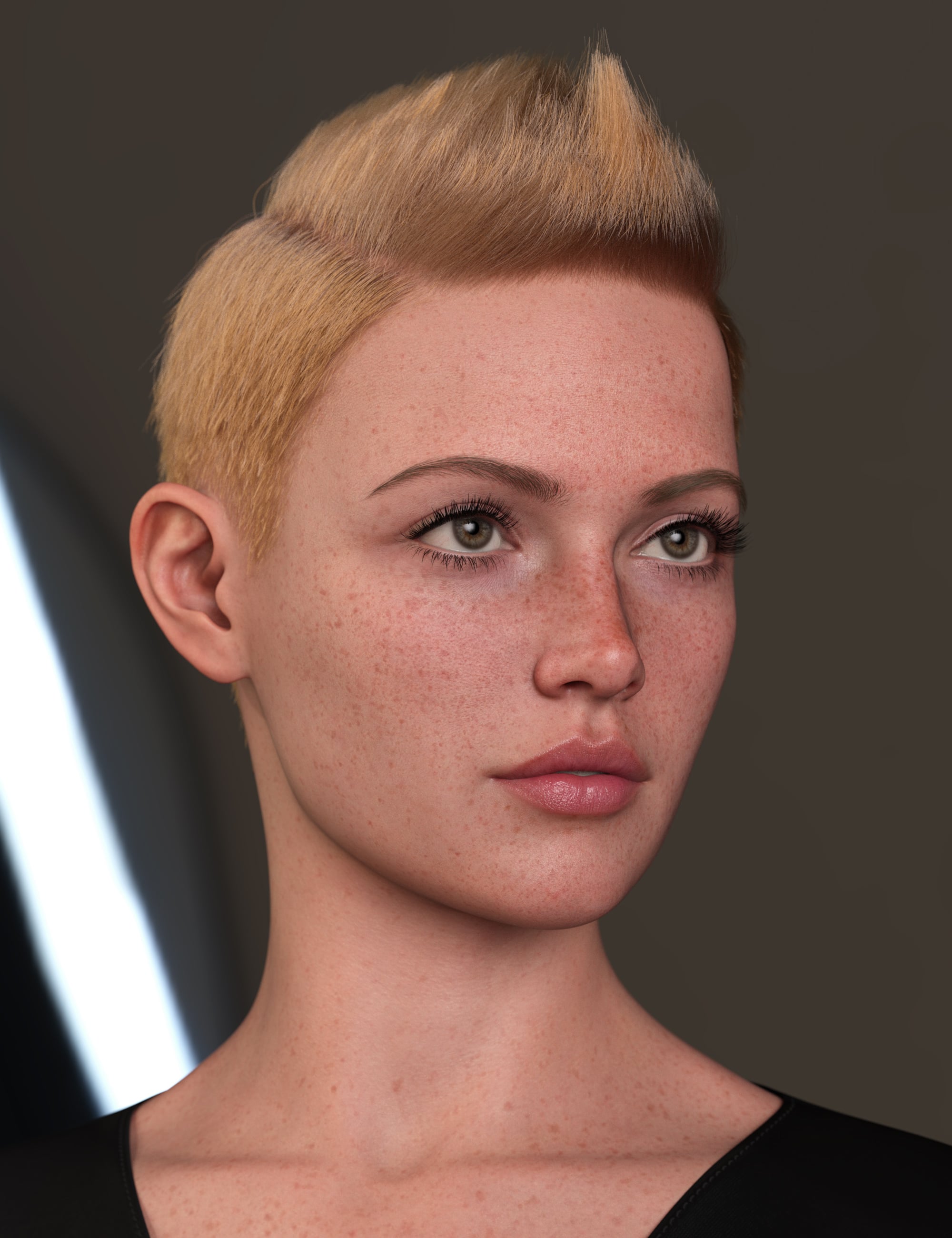 dForce Strand-Based Rock Style Pixie Cut Hair for Genesis 9 | Daz 3D