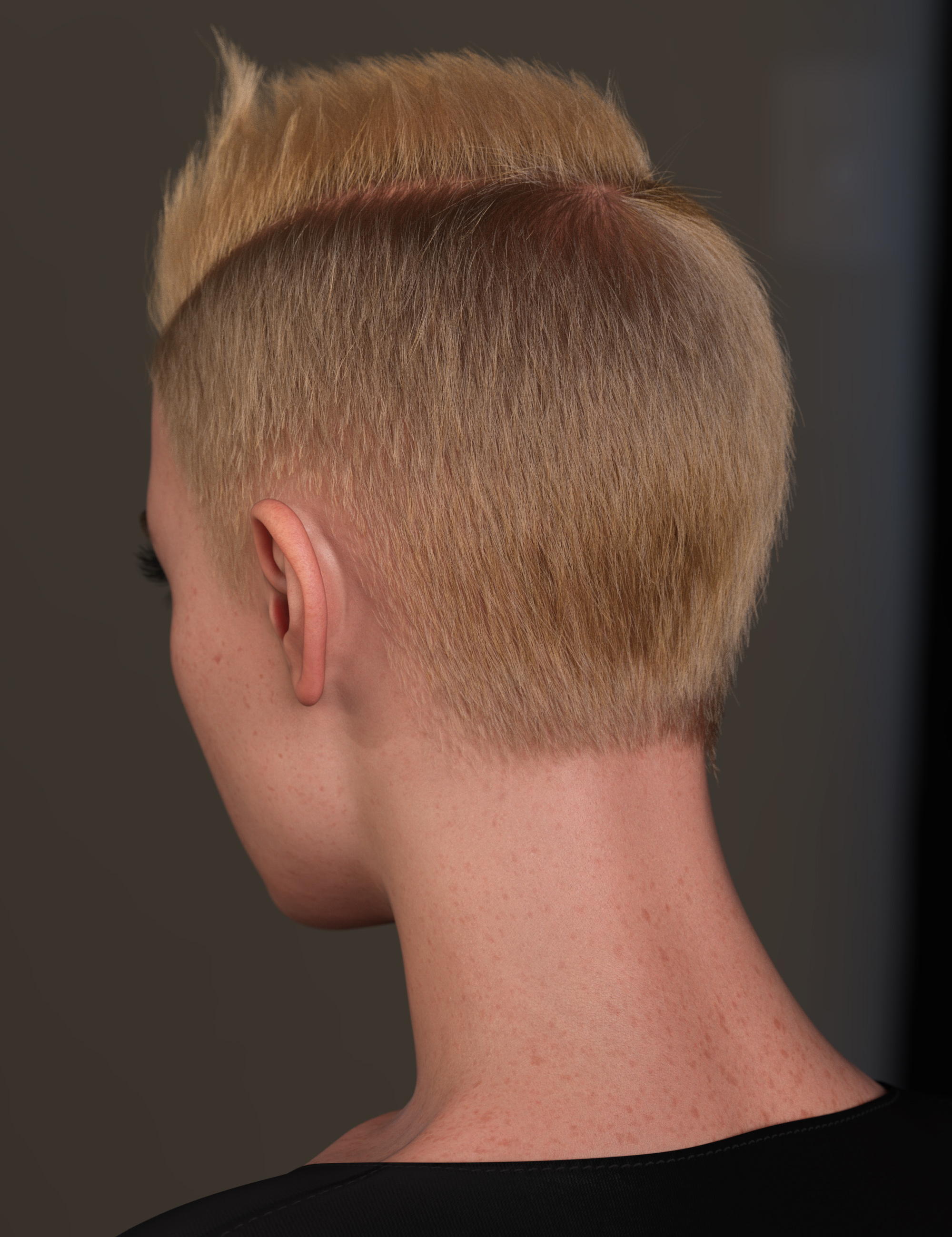 dForce Strand-Based Rock Style Pixie Cut Hair for Genesis 9 | Daz 3D