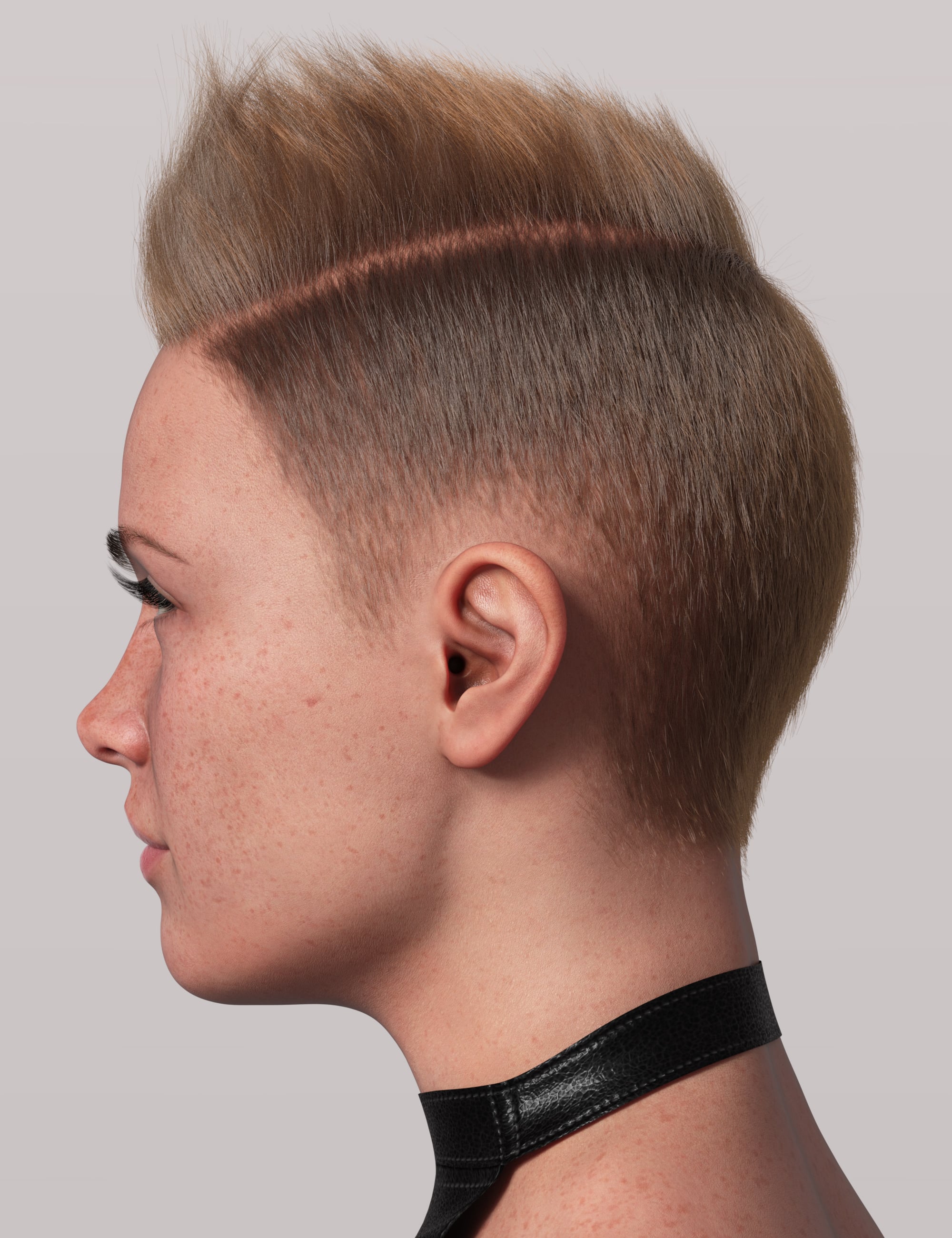 dForce Strand-Based Rock Style Pixie Cut Hair for Genesis 9 | Daz 3D