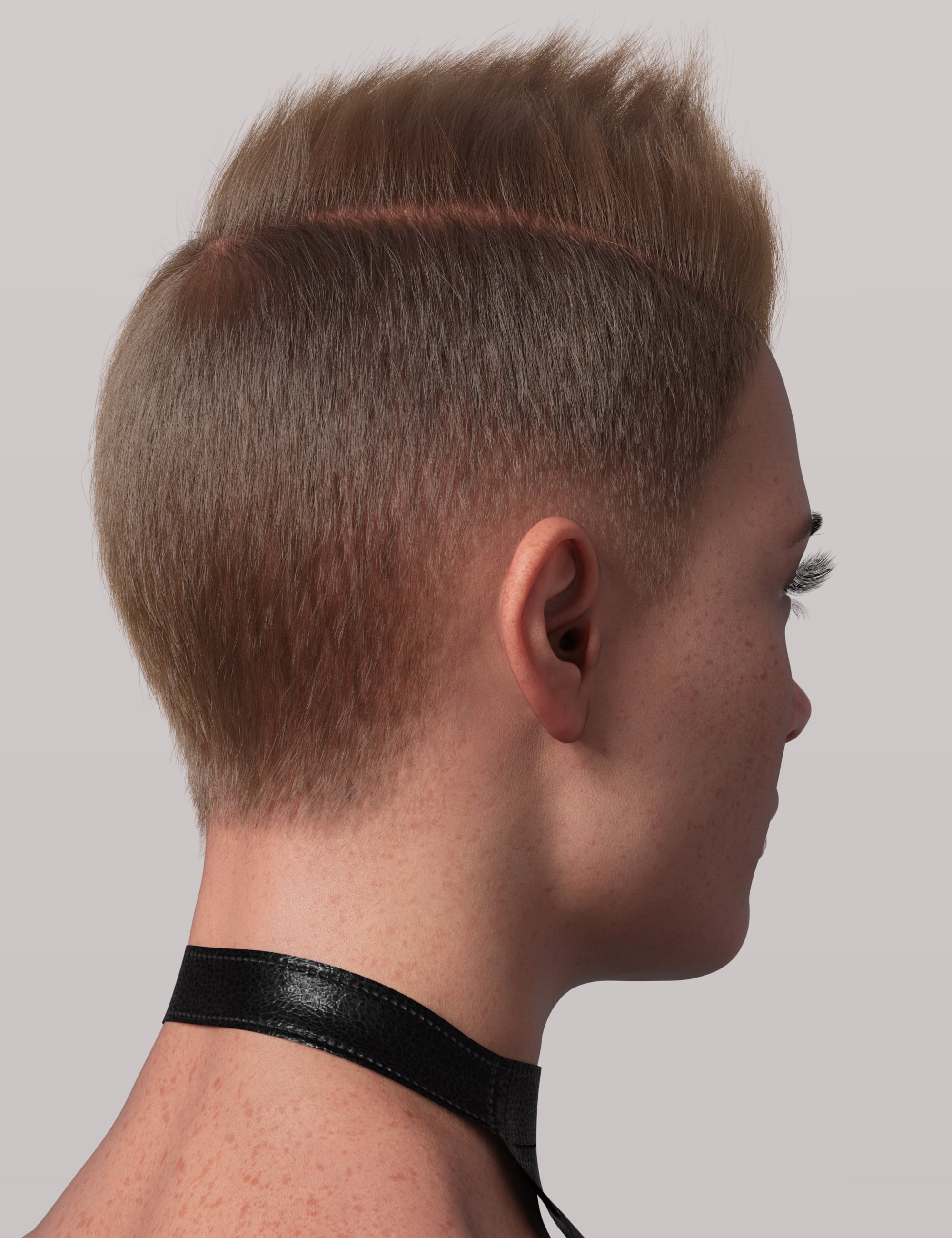 dForce Strand-Based Rock Style Pixie Cut Hair for Genesis 9 | Daz 3D