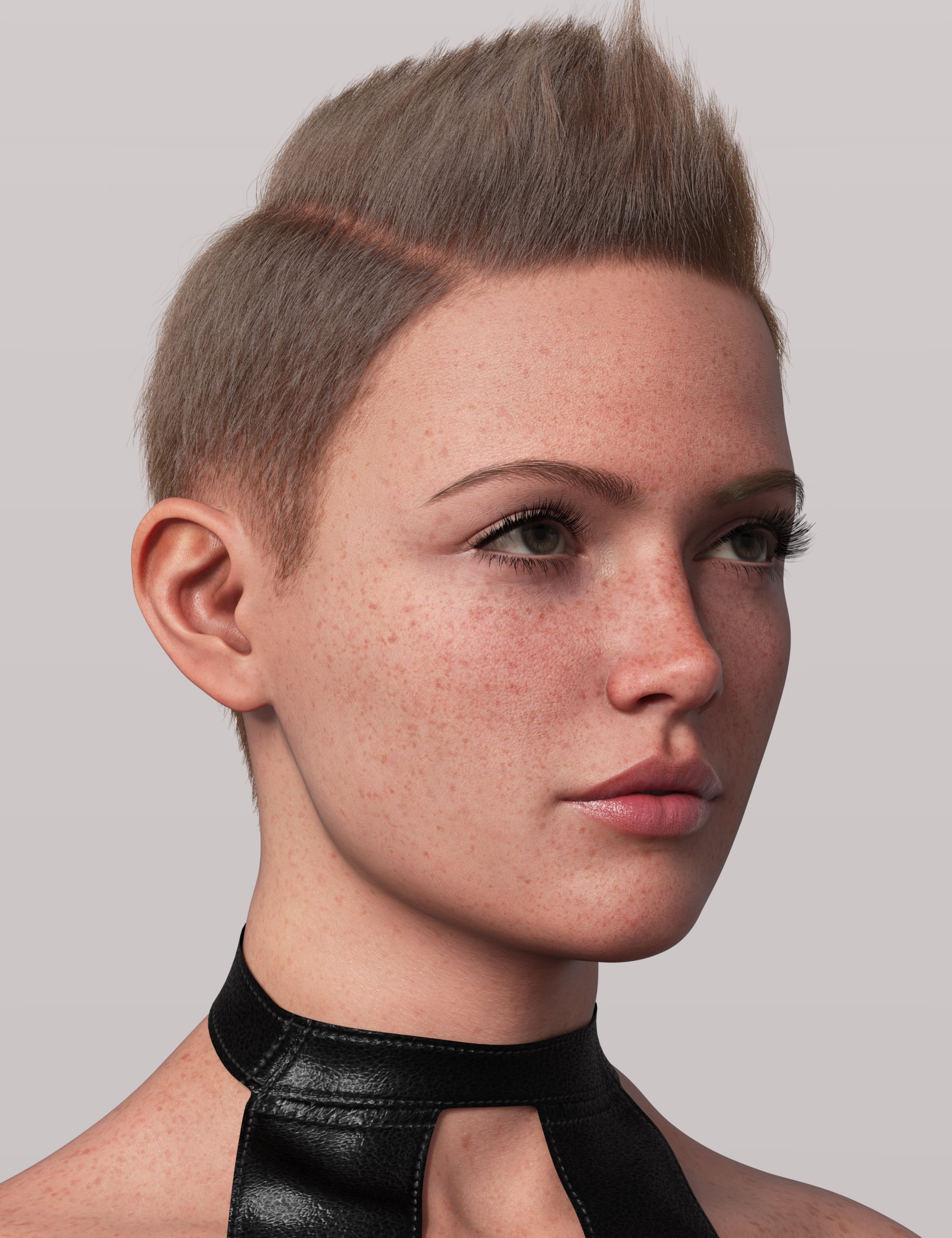 dForce Strand-Based Rock Style Pixie Cut Hair for Genesis 9 | Daz 3D