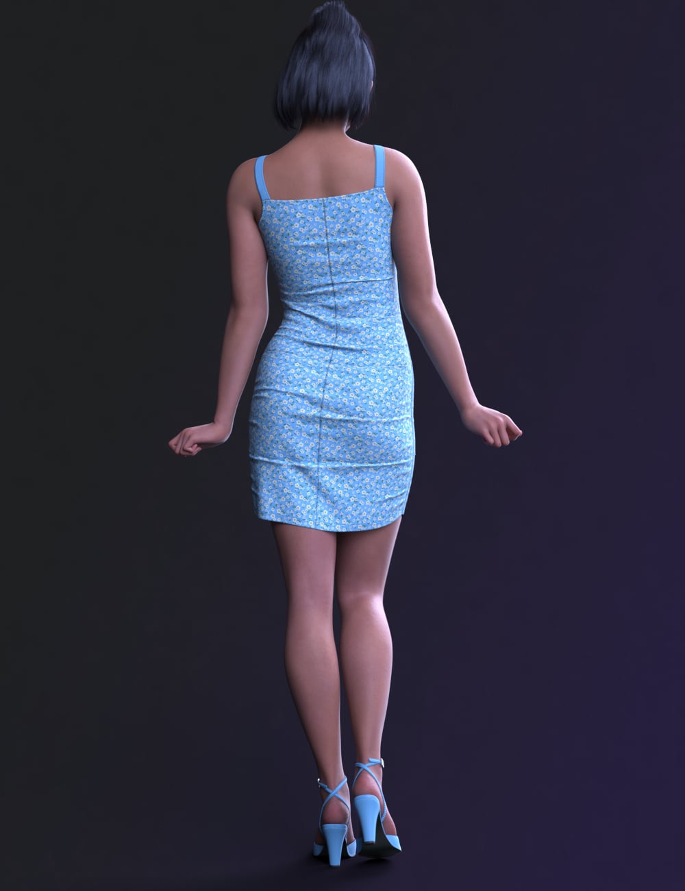dForce LV Ruched Dress and Shoes for Genesis 9 | Daz 3D