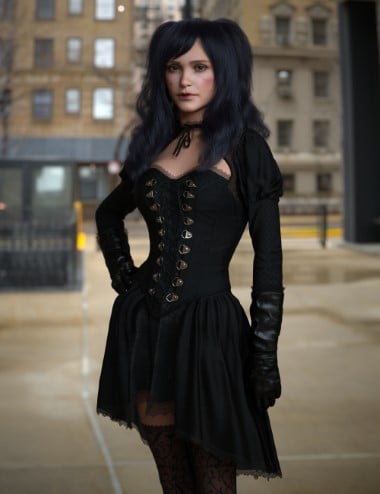 dForce Gothic Style Outfit for Genesis 9 | Daz 3D