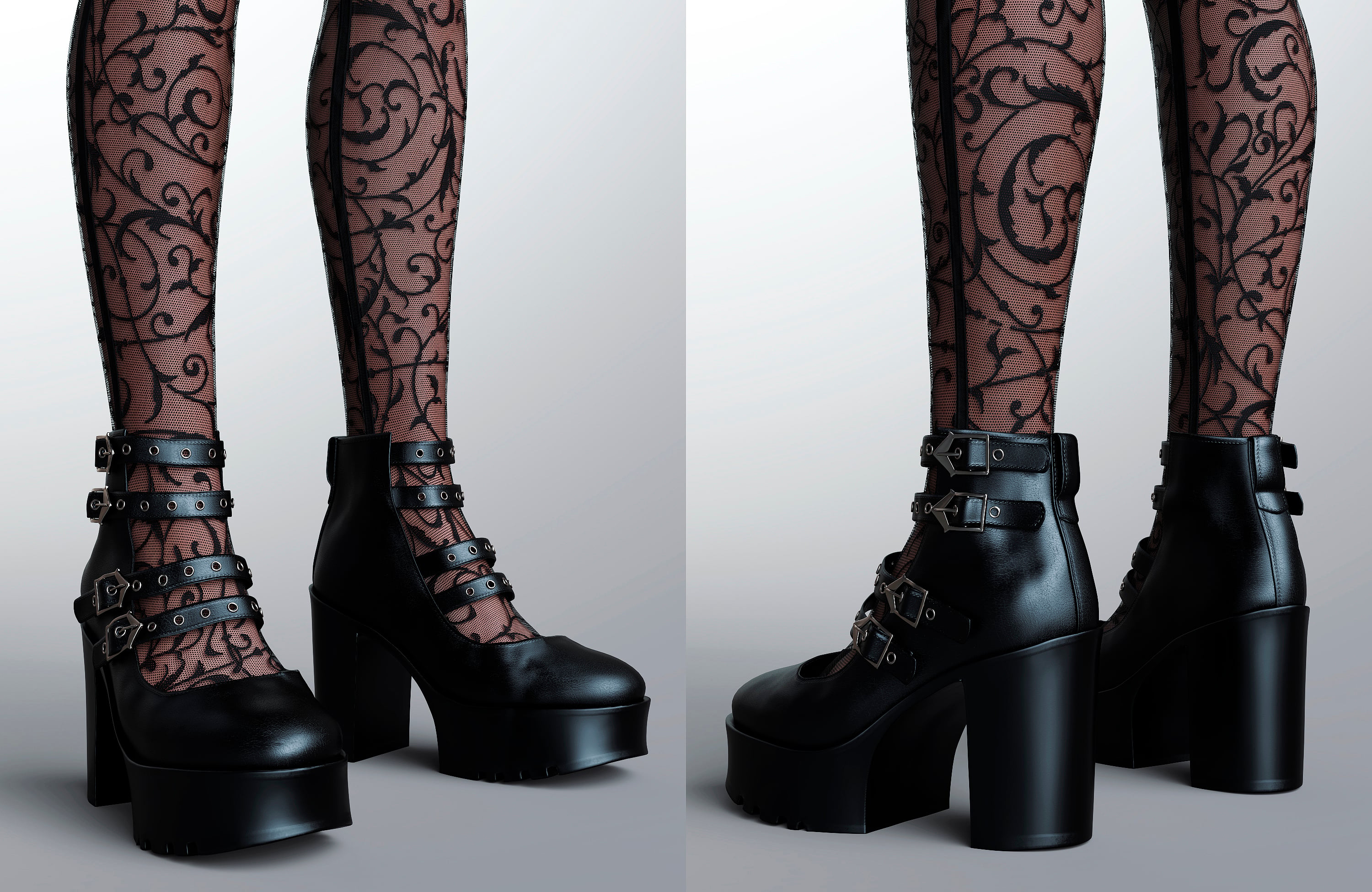dForce Gothic Style Outfit for Genesis 9 | Daz 3D