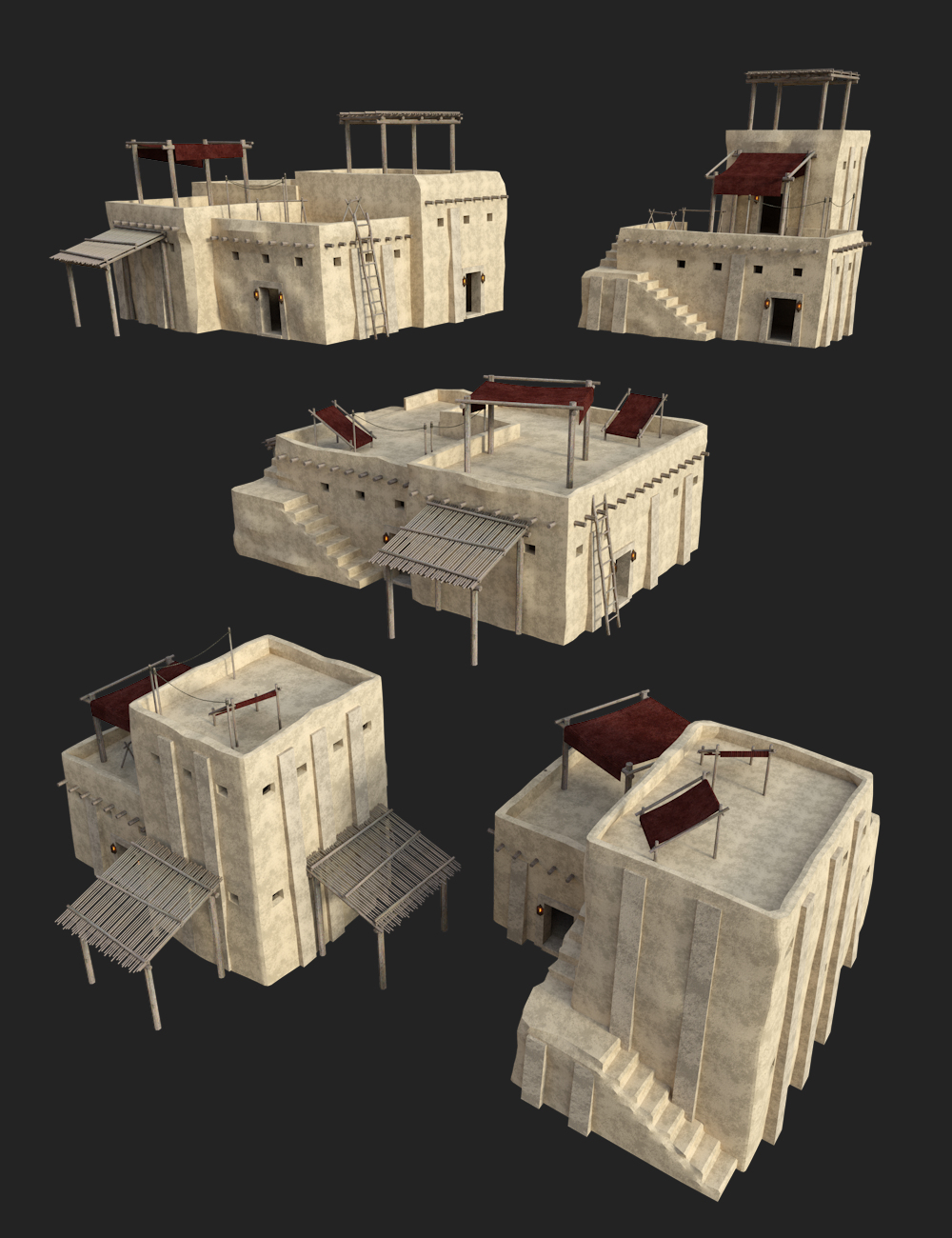 Babylonian Houses 1 | Daz 3D