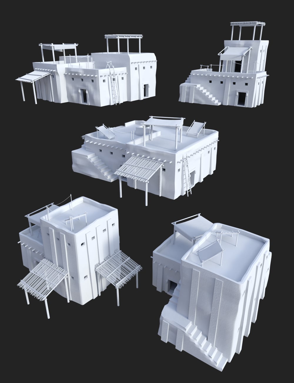 Babylonian Houses 1 | Daz 3D