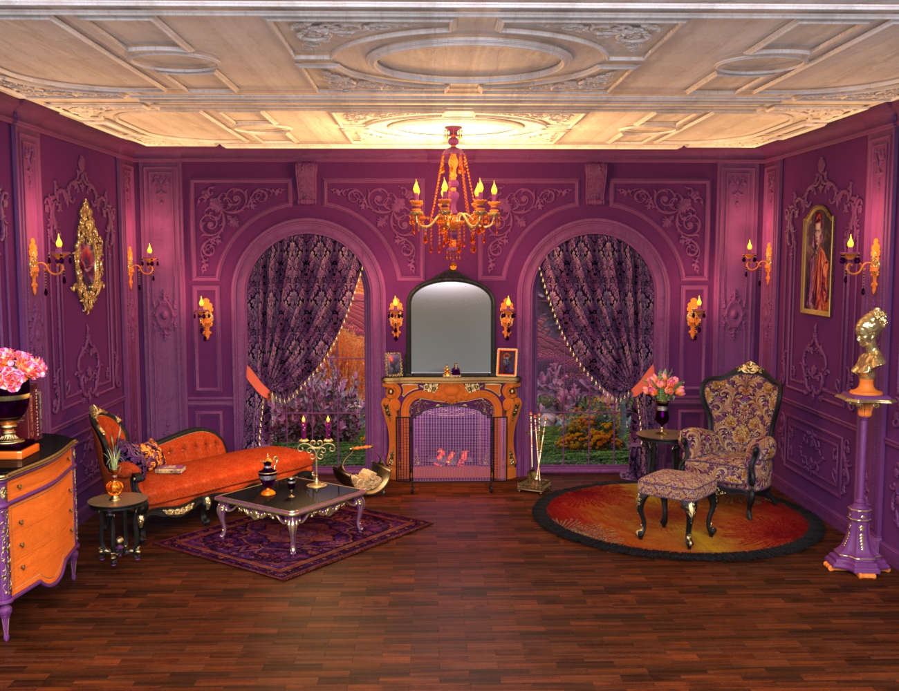 Rococo Room Pop Collection Texture Set | Daz 3D