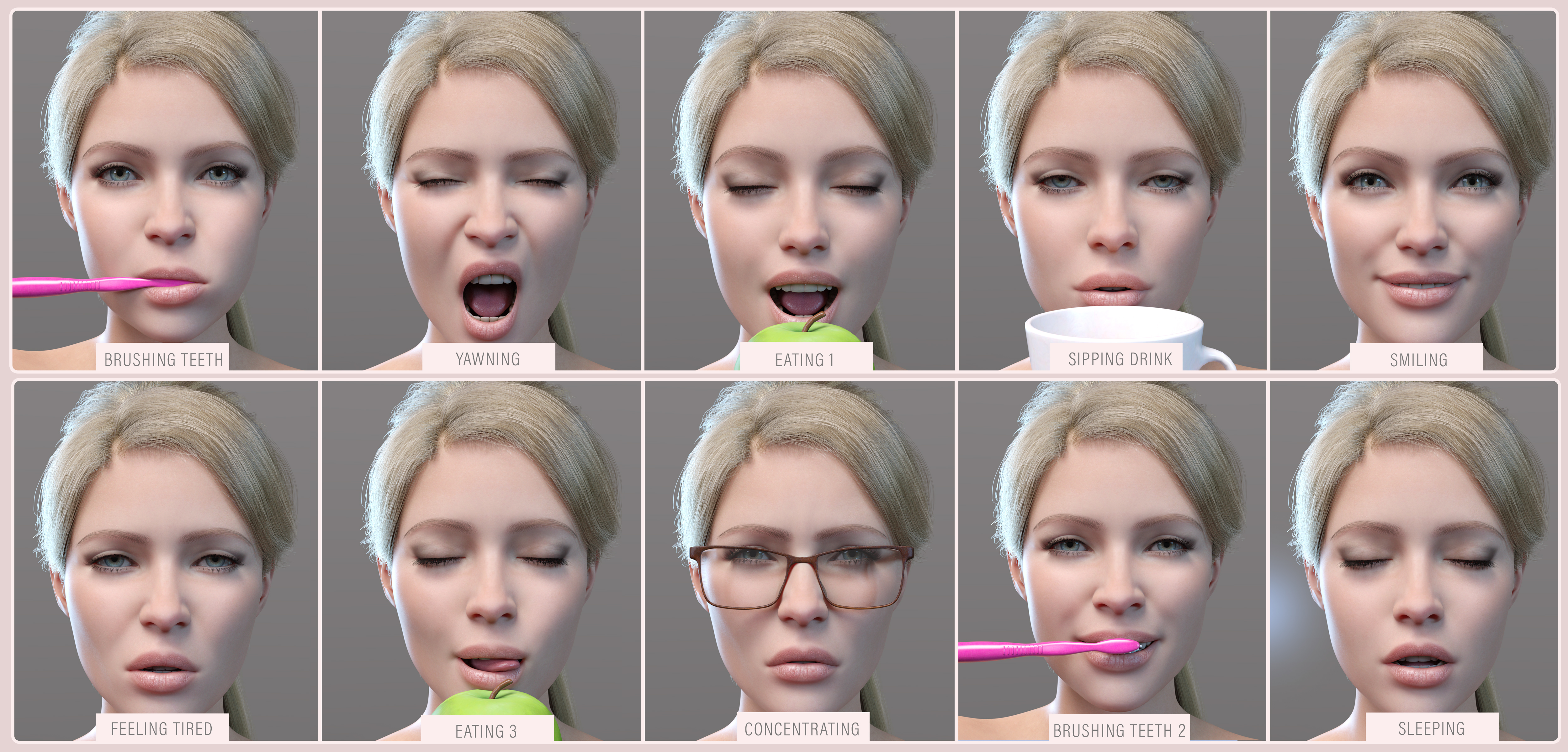 Z Everyday Expressions for Genesis 9 | Daz 3D