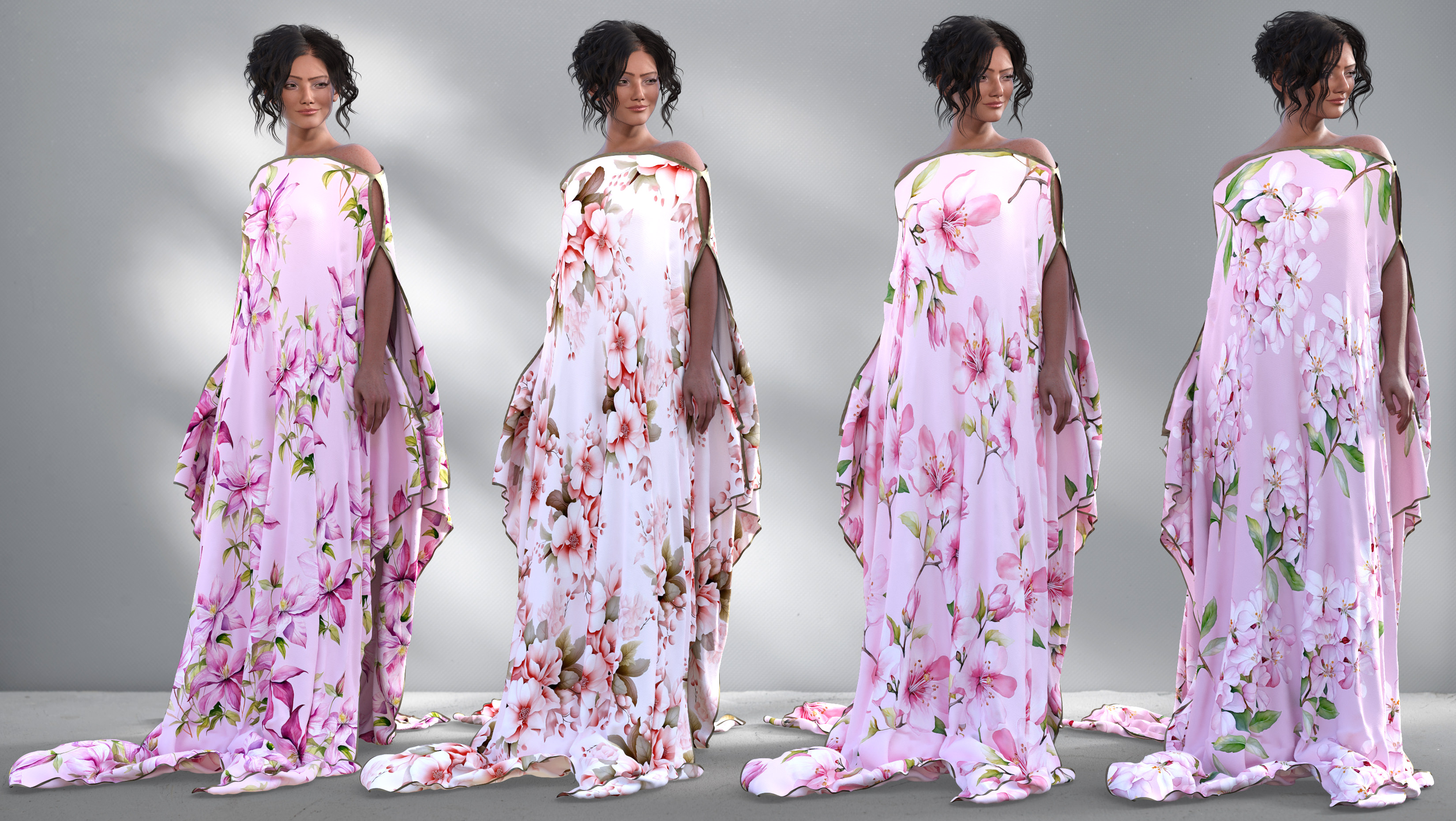 Pink Floral Fabric Iray Shaders - MR | Daz 3D