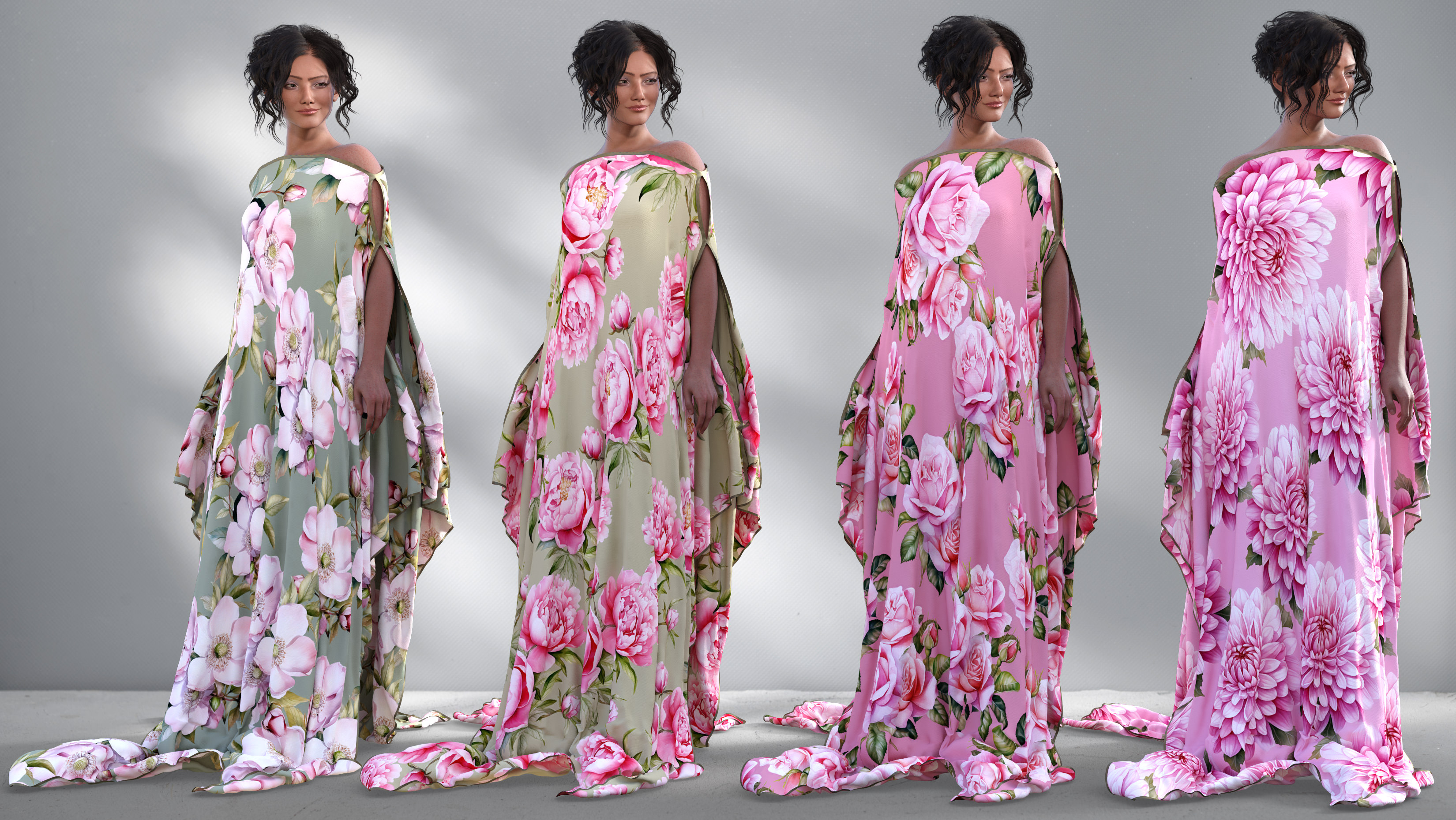 Pink Floral Fabric Iray Shaders - MR | Daz 3D