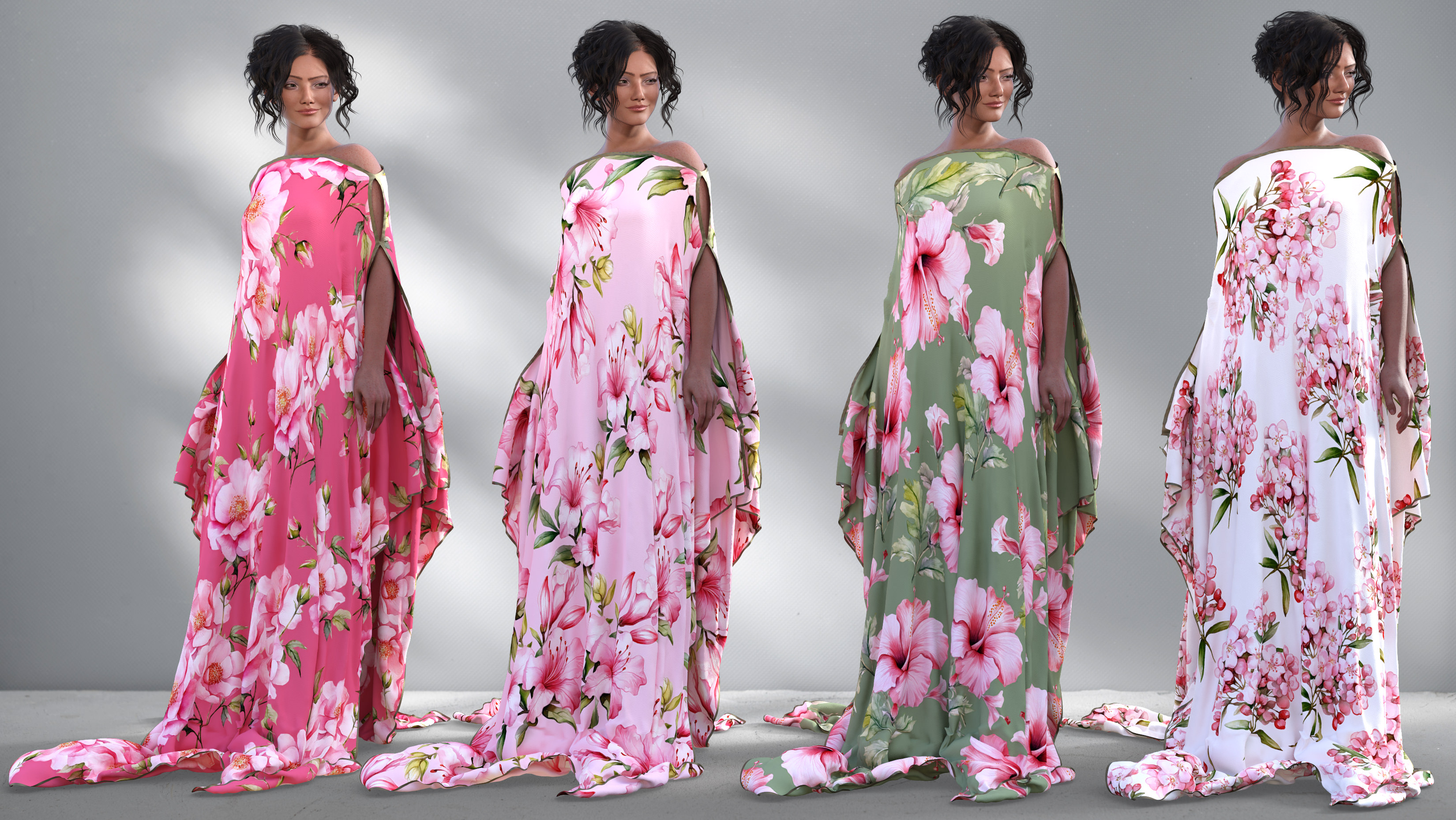 Pink Floral Fabric Iray Shaders - MR | Daz 3D