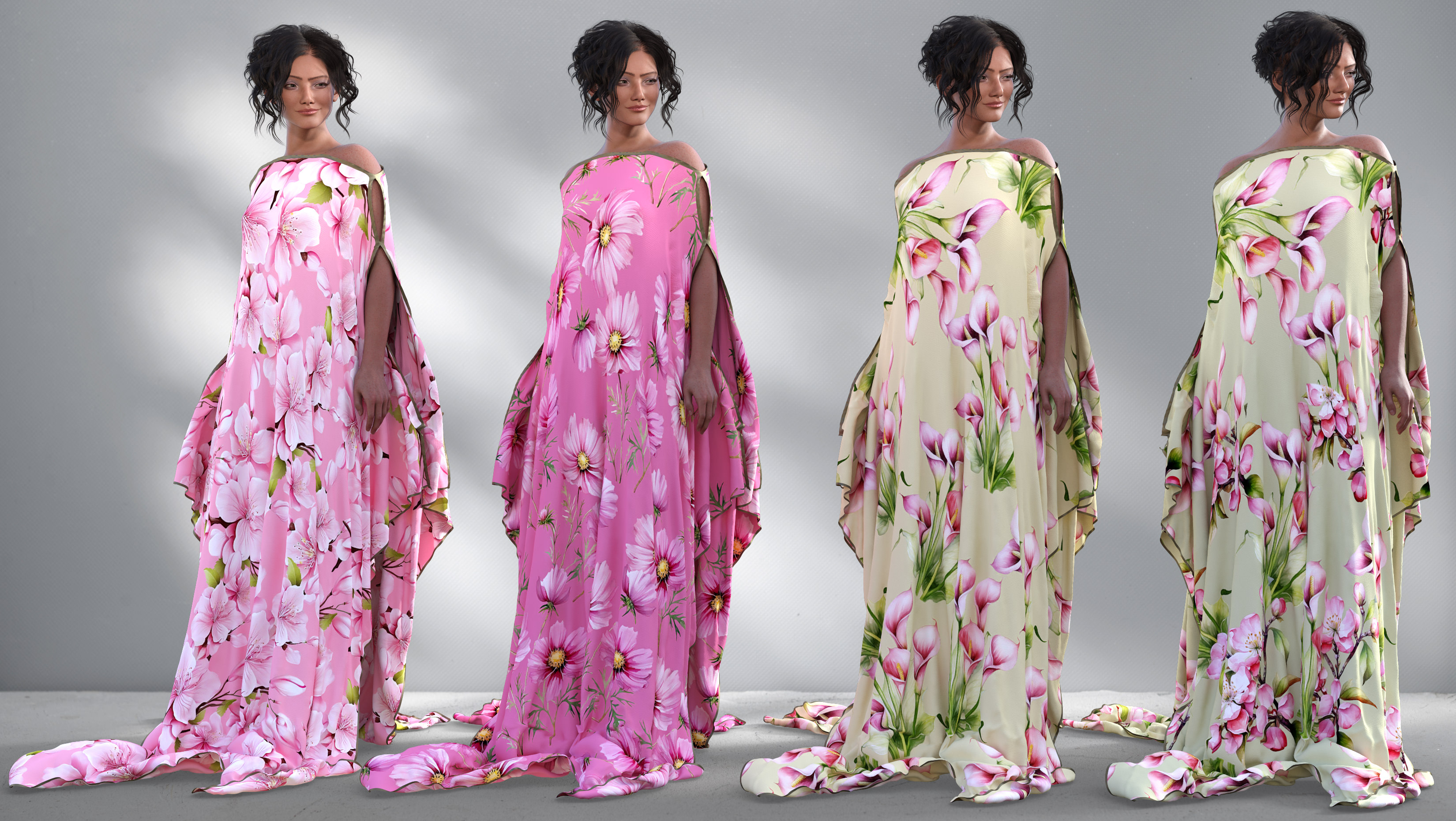 Pink Floral Fabric Iray Shaders - MR | Daz 3D