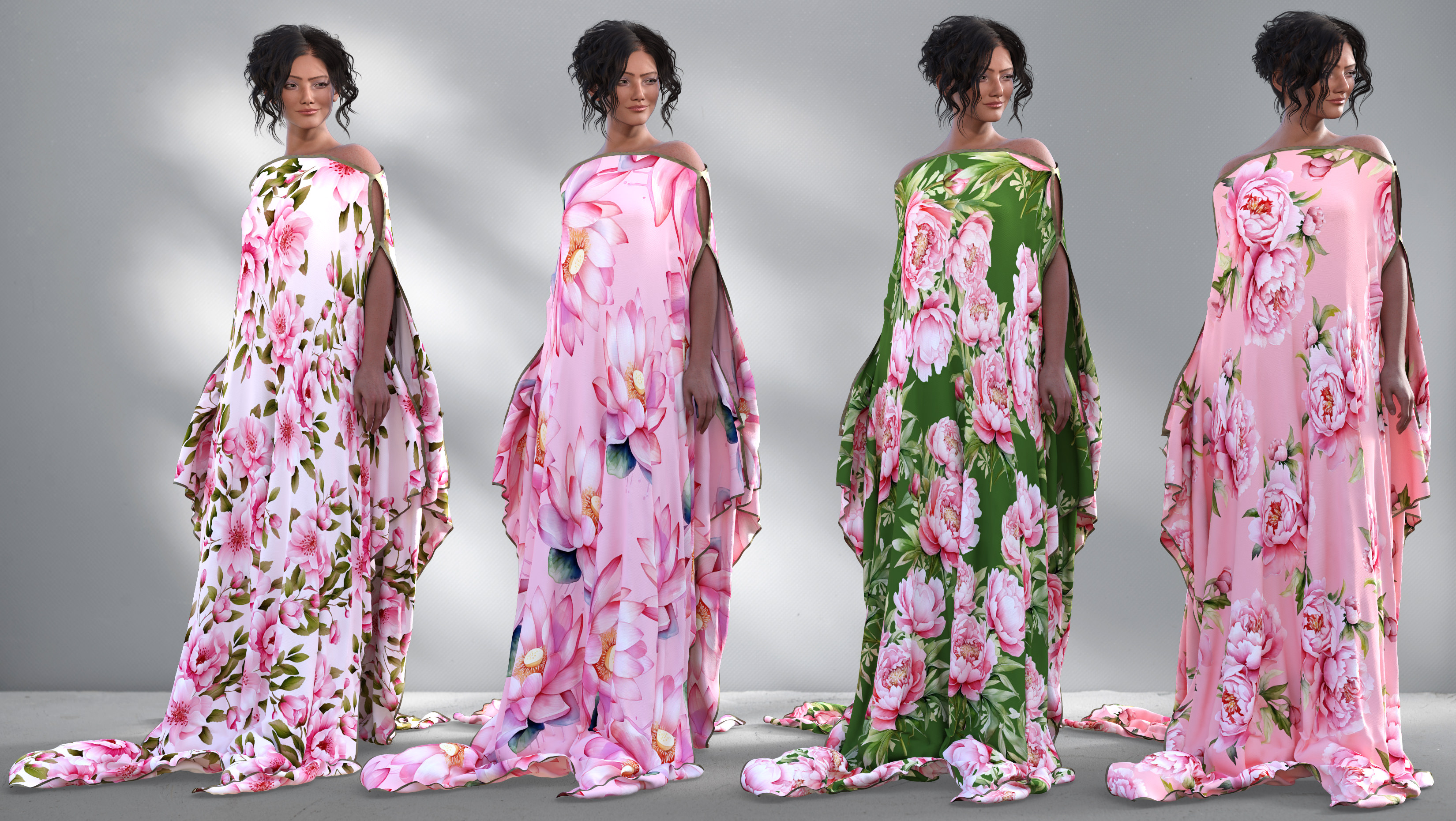 Pink Floral Fabric Iray Shaders - MR | Daz 3D