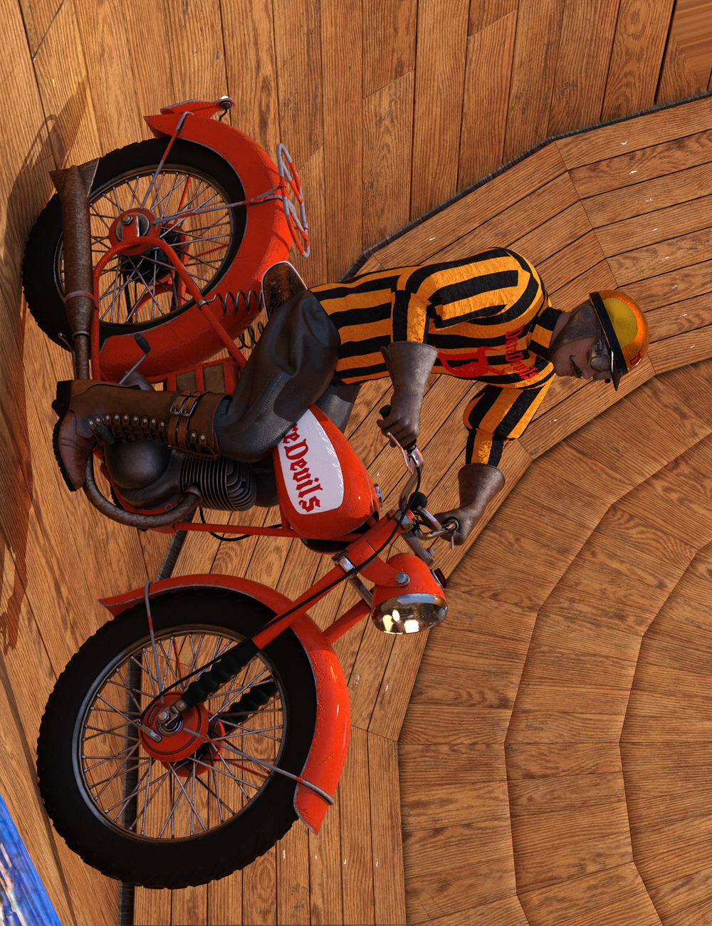 Daredevils Stunts Wall of Death | Daz 3D