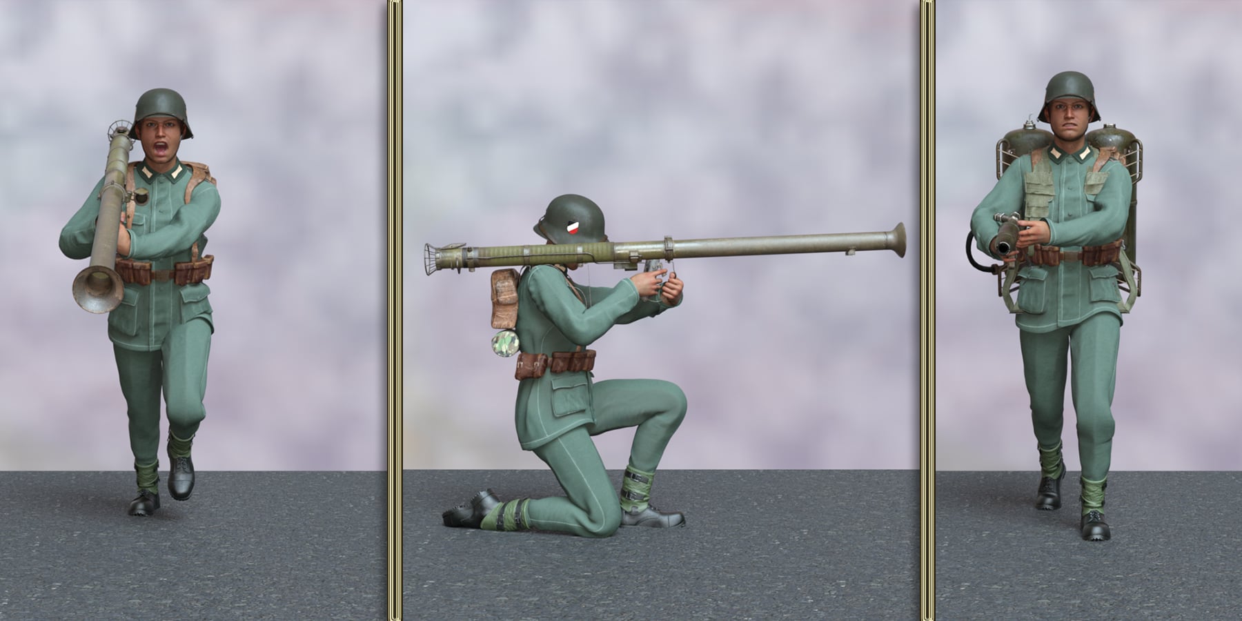 Armored Conflict Poses for Genesis 9 Base | Daz 3D