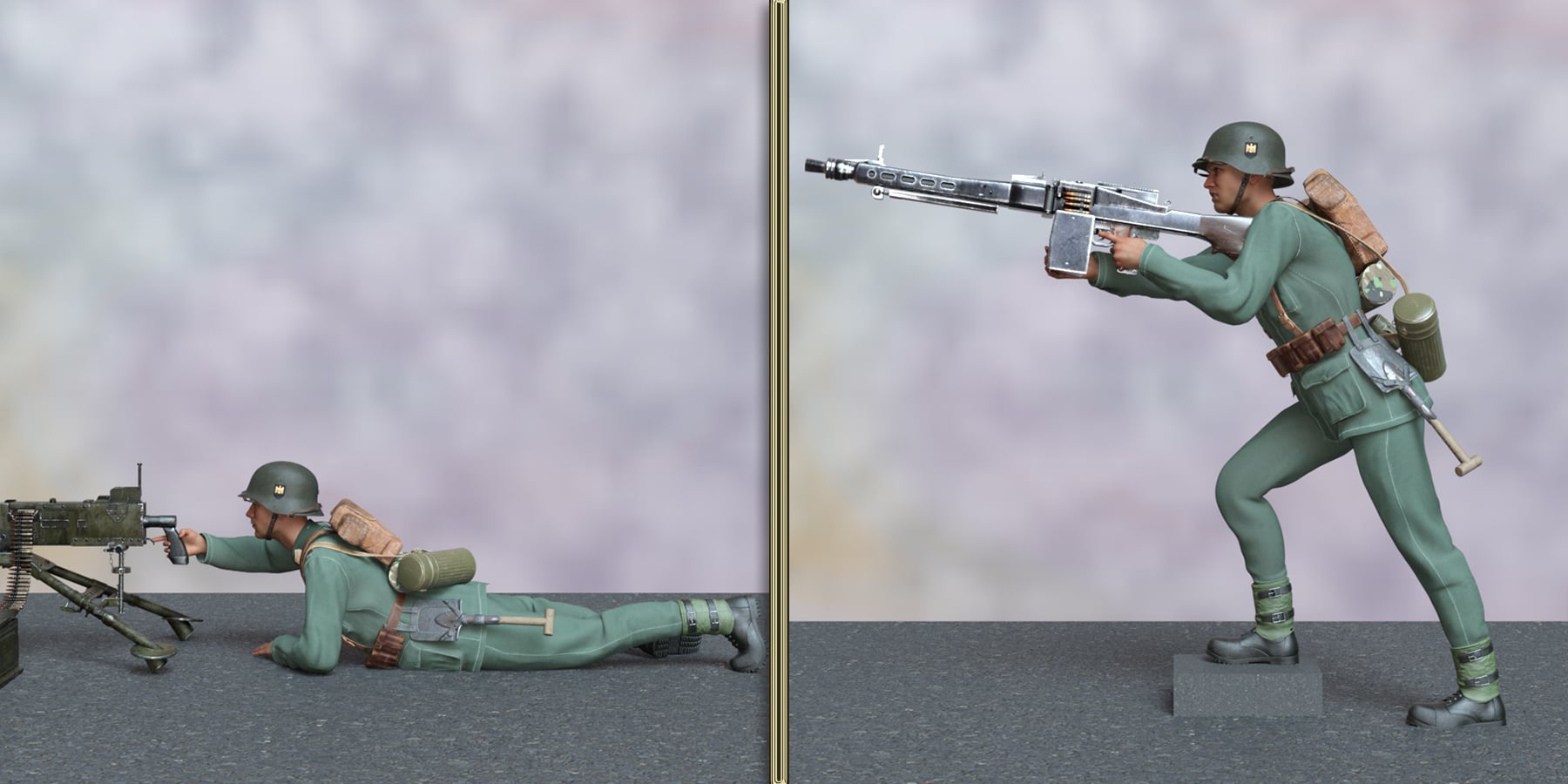 Armored Conflict Poses for Genesis 9 Base | Daz 3D