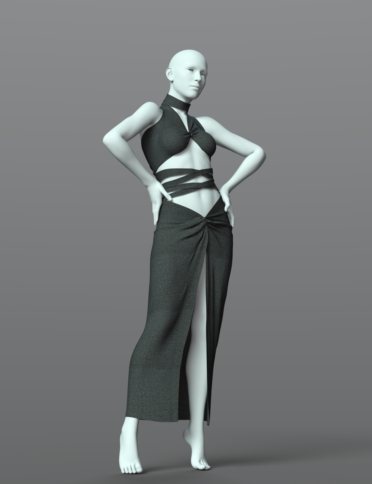 dForce SPR Package Hip Dress for Genesis 9 | Daz 3D