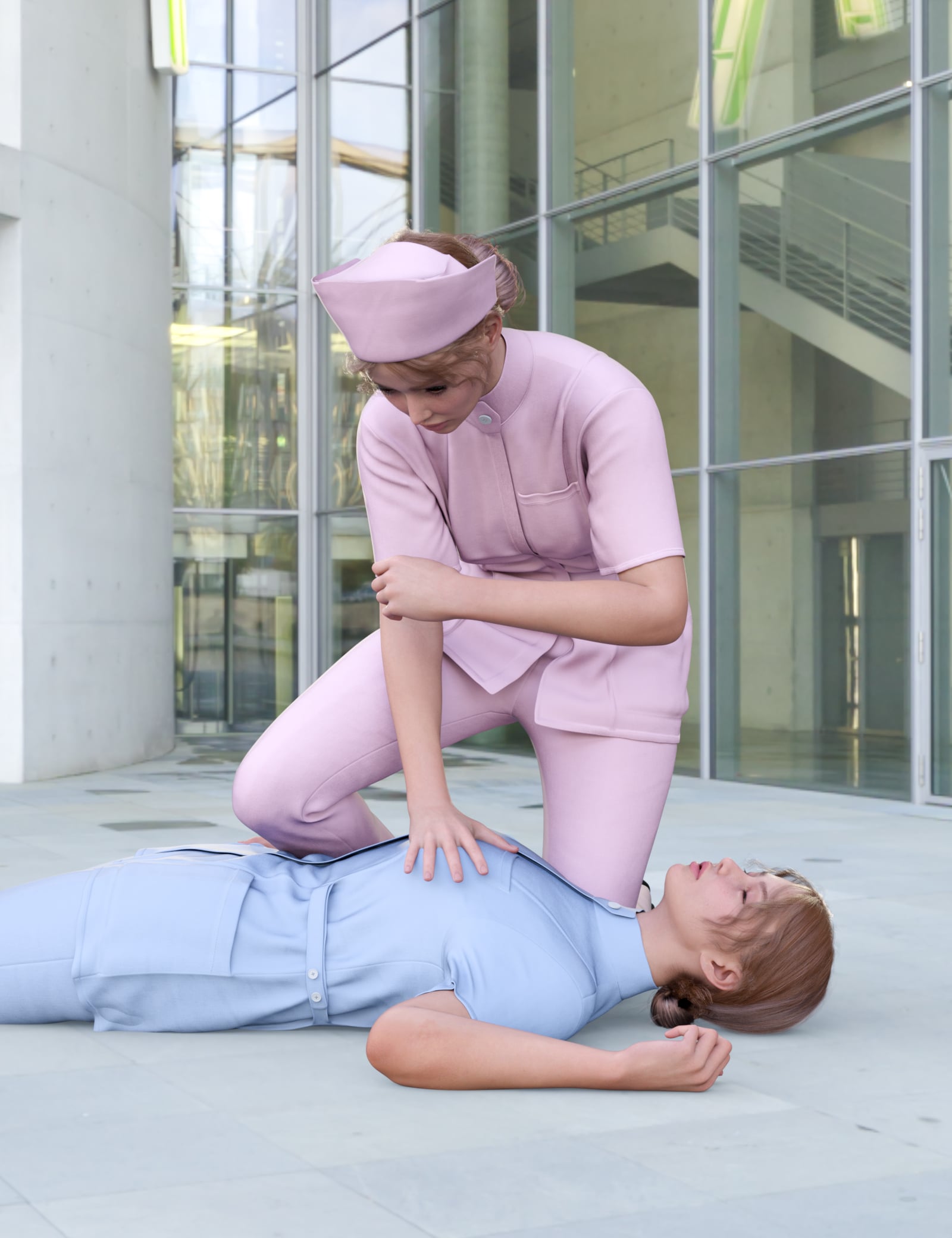 dForce MK Nurse Uniform for Genesis 9 | Daz 3D