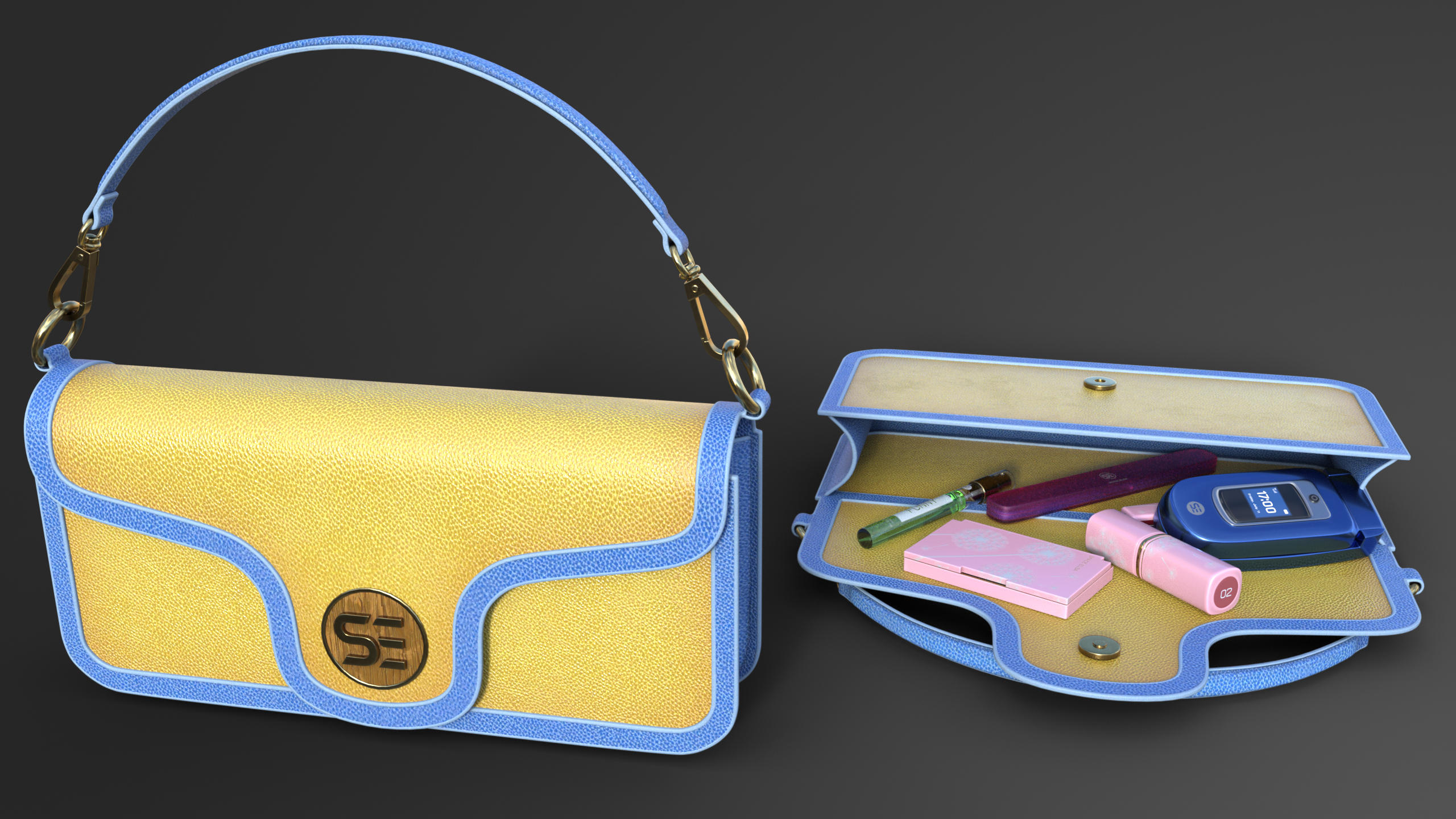 SE Collection of French Bags for Genesis 9 | Daz 3D