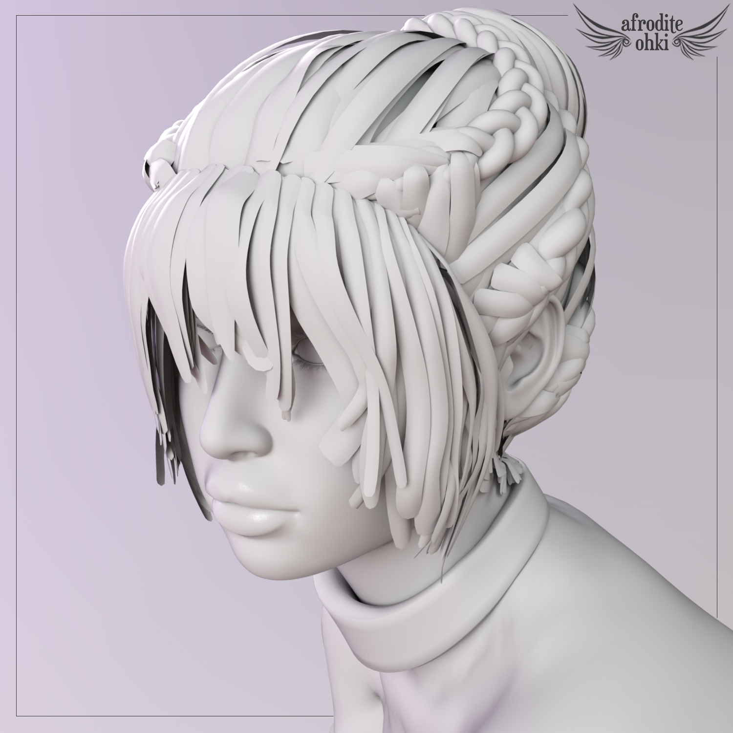 Leticia Hair DS for Genesis8 | Daz 3D