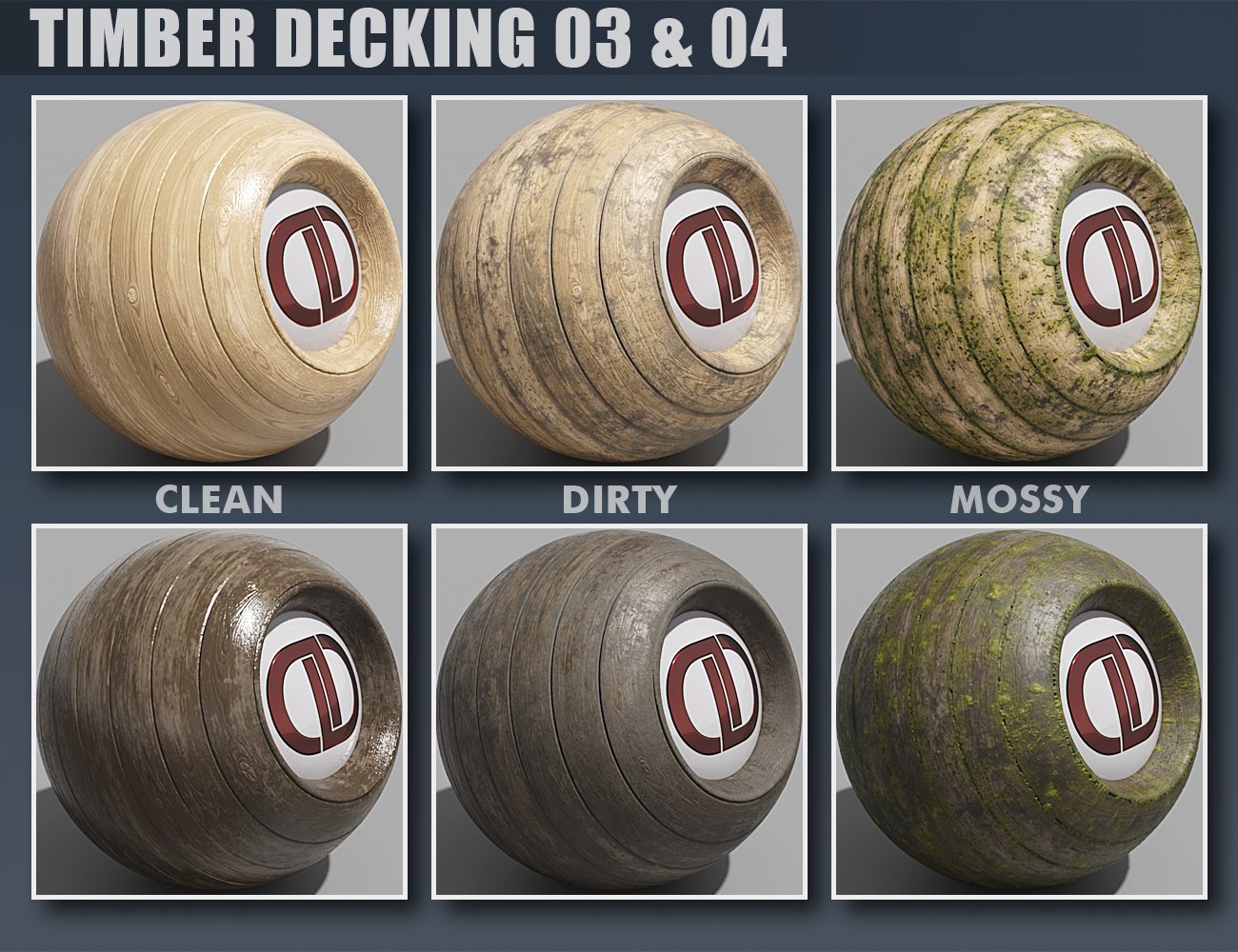 DD PBR Timber Decking Shaders for Iray | Daz 3D