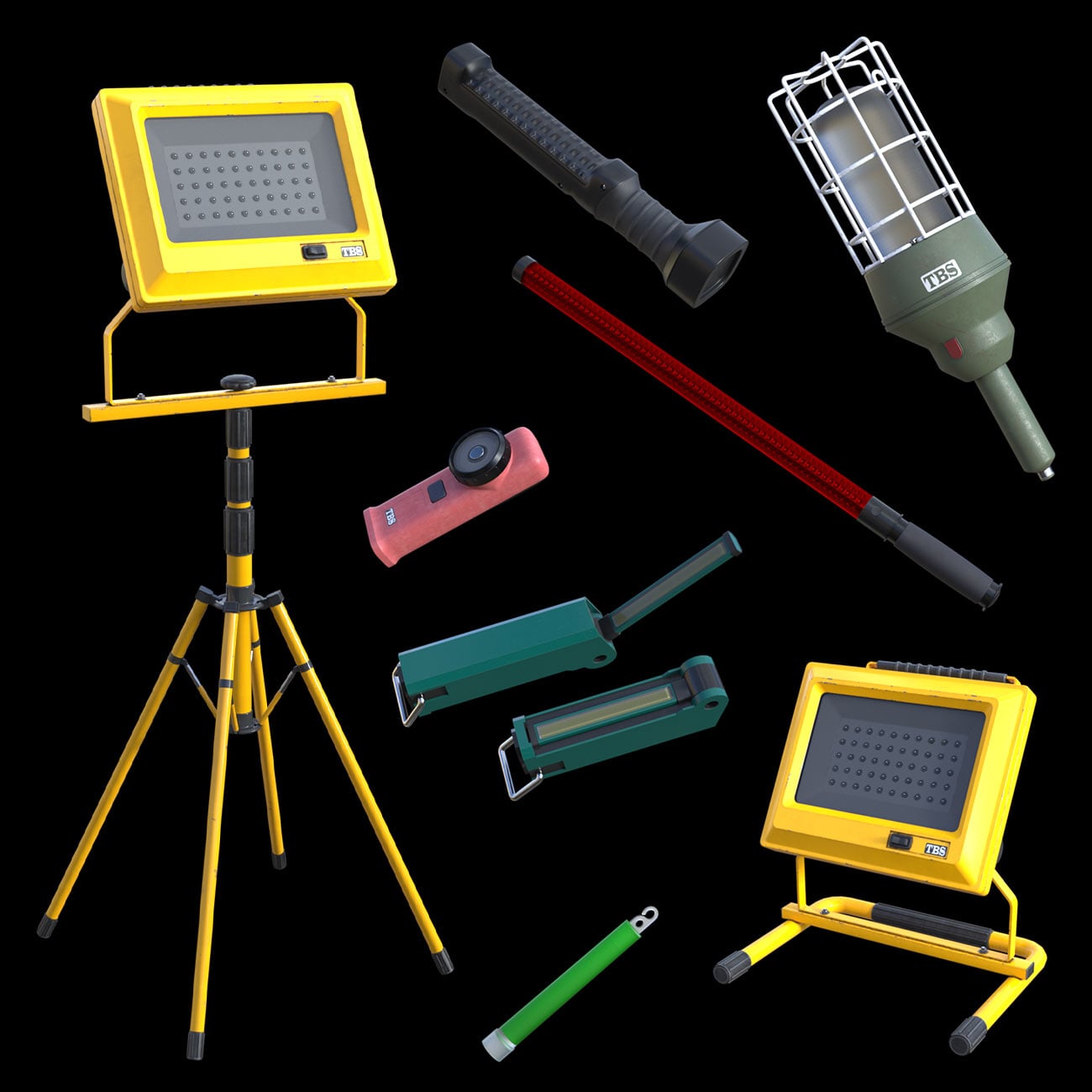 Flashlights Set II - Glow Stick and LED Lights | Daz 3D