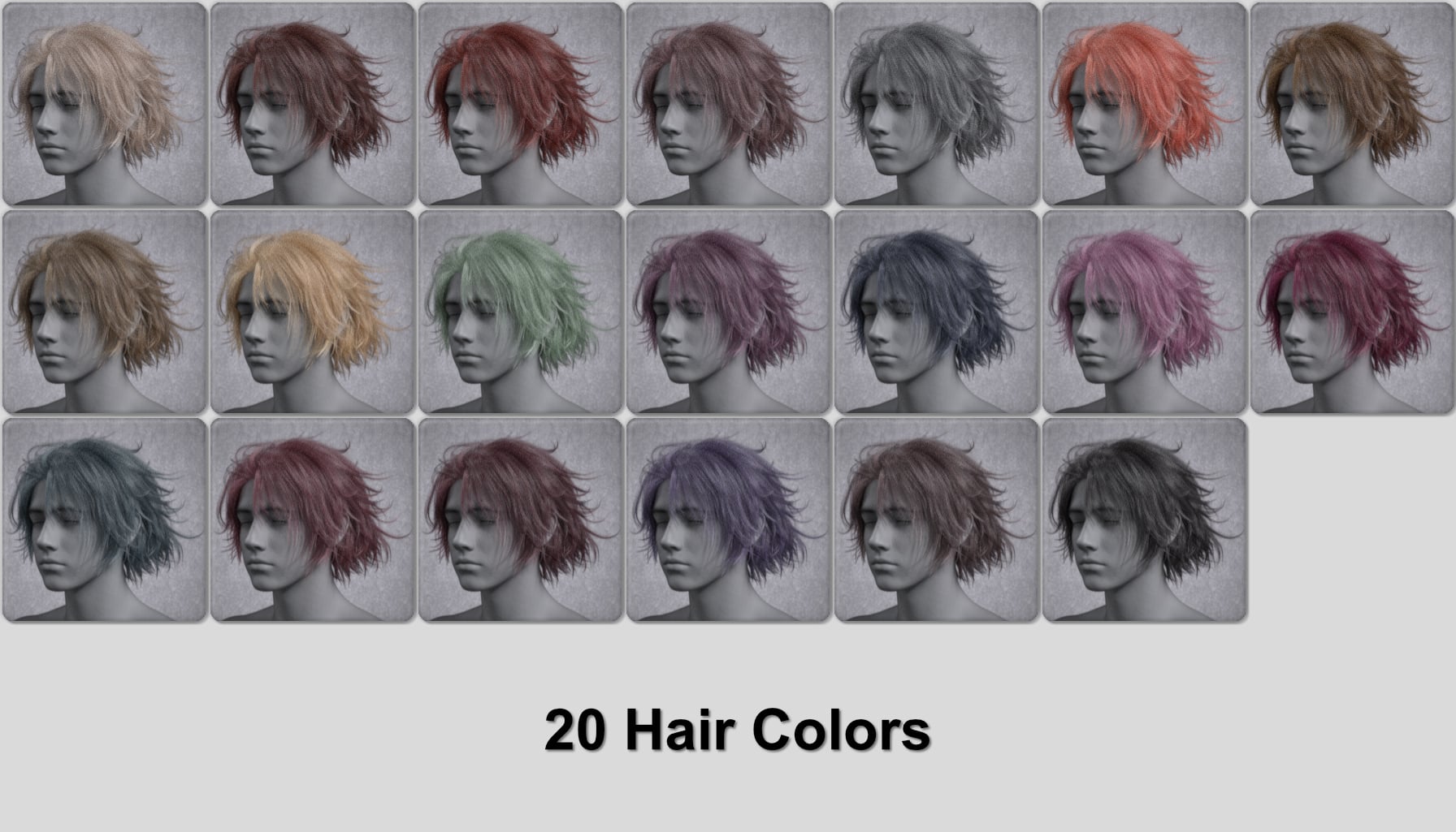 dForce AK Decent Hair for Genesis 9 | Daz 3D