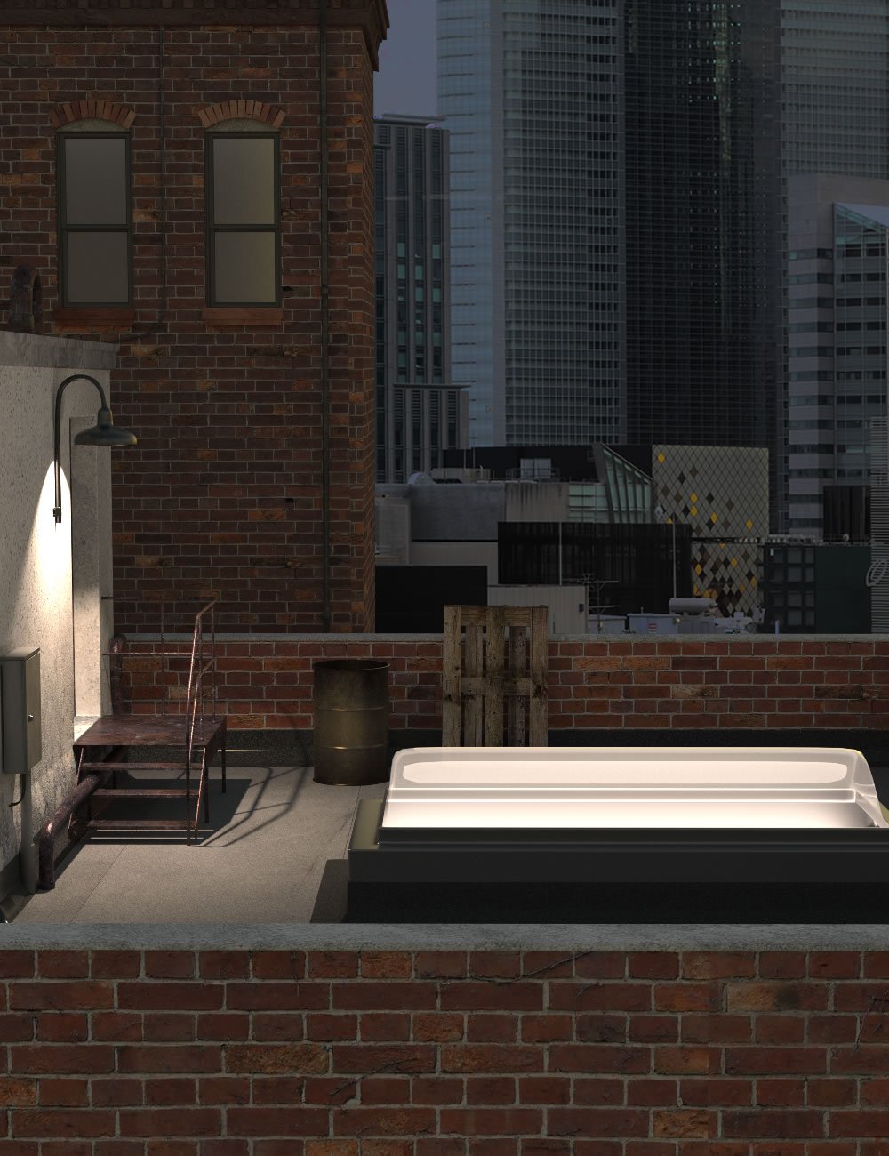 Rooftop Base | Daz 3D