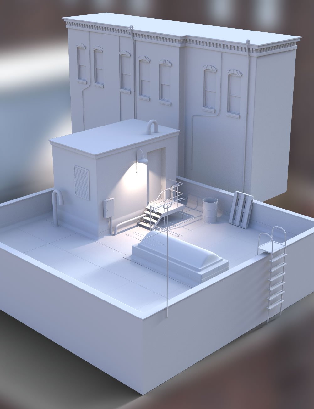 Rooftop Base | Daz 3D