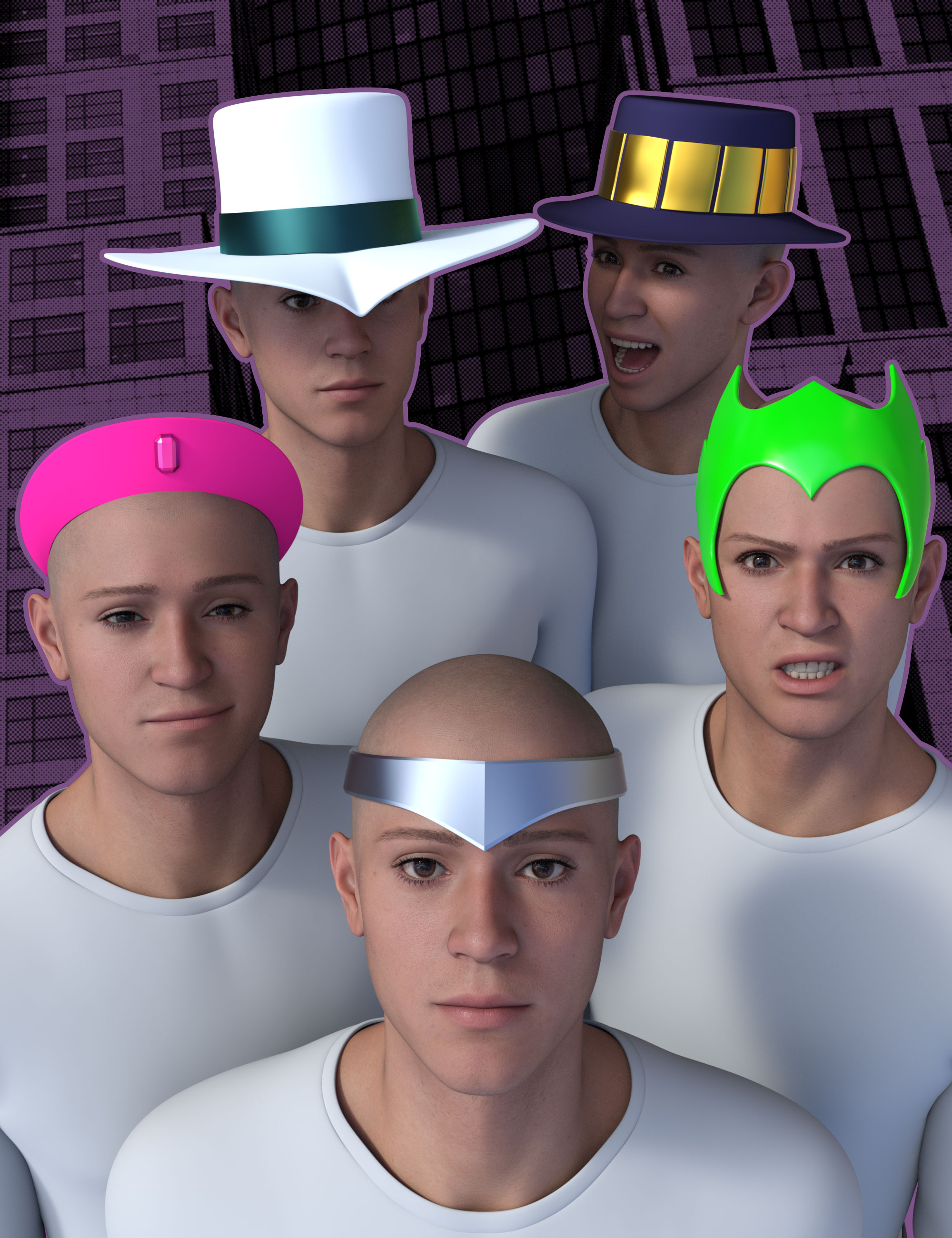 Headgear v023 MMKB Props | Daz 3D