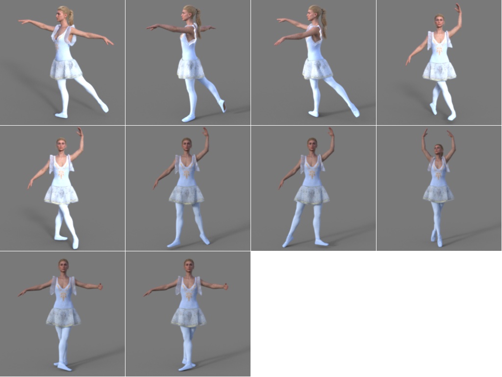 dForce Prima Ballerina Set and Poses for Genesis 9 | Daz 3D