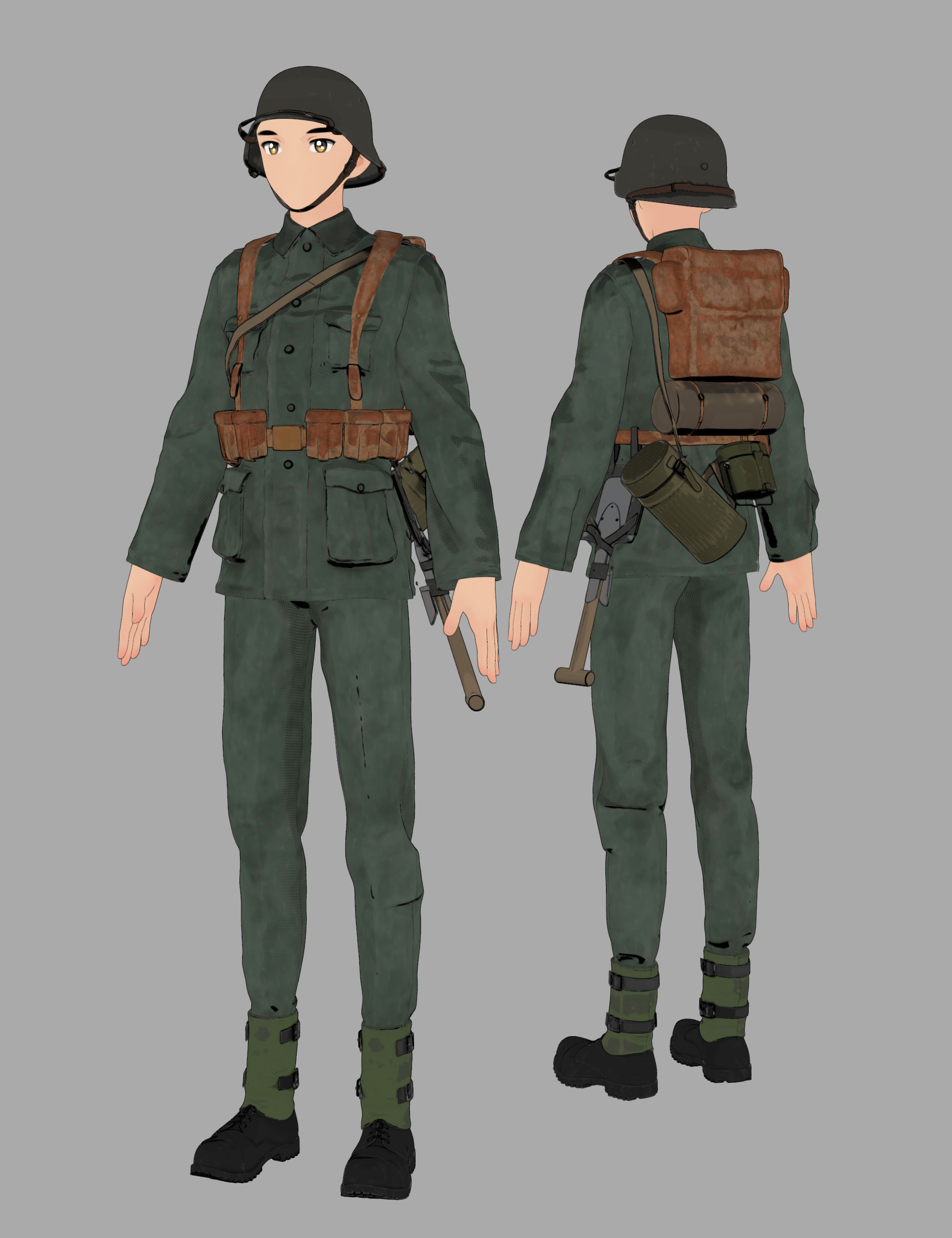 BW Army Infantry Outfit FilaToon Texture Add-On | Daz 3D
