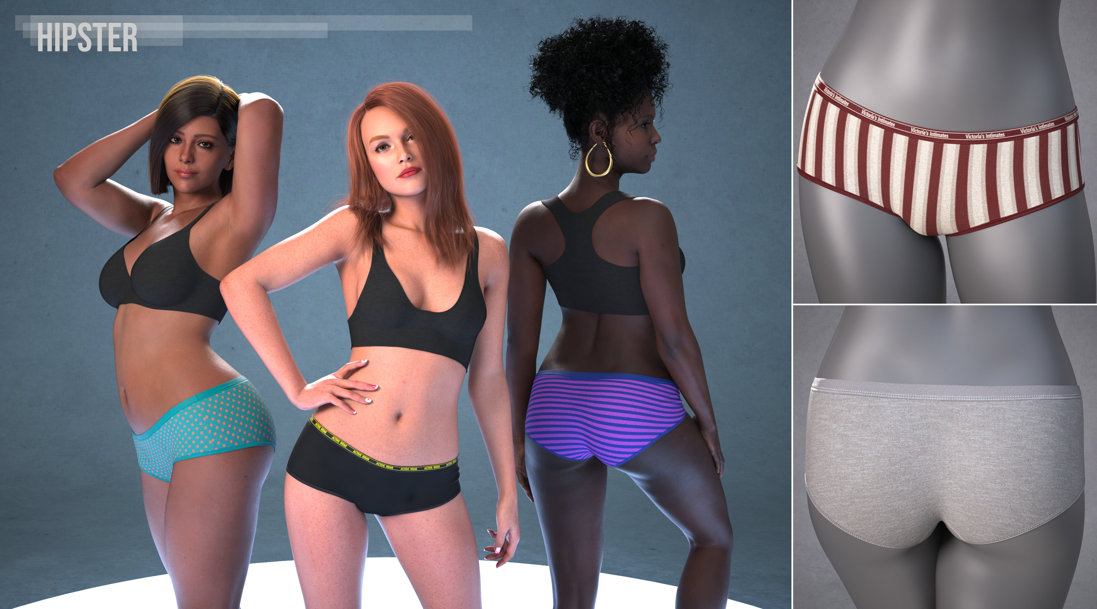 NG Cotton Panties Base Collection Volume 2 for Genesis 9 | Daz 3D