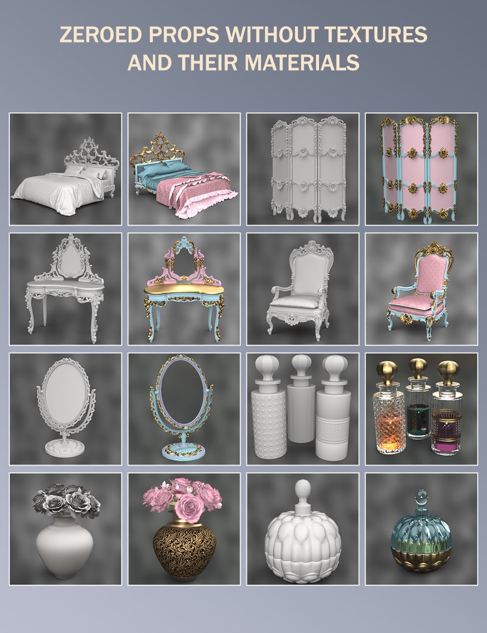 Rococo Room Add-Ons: Shaders and Additional Furniture | Daz 3D