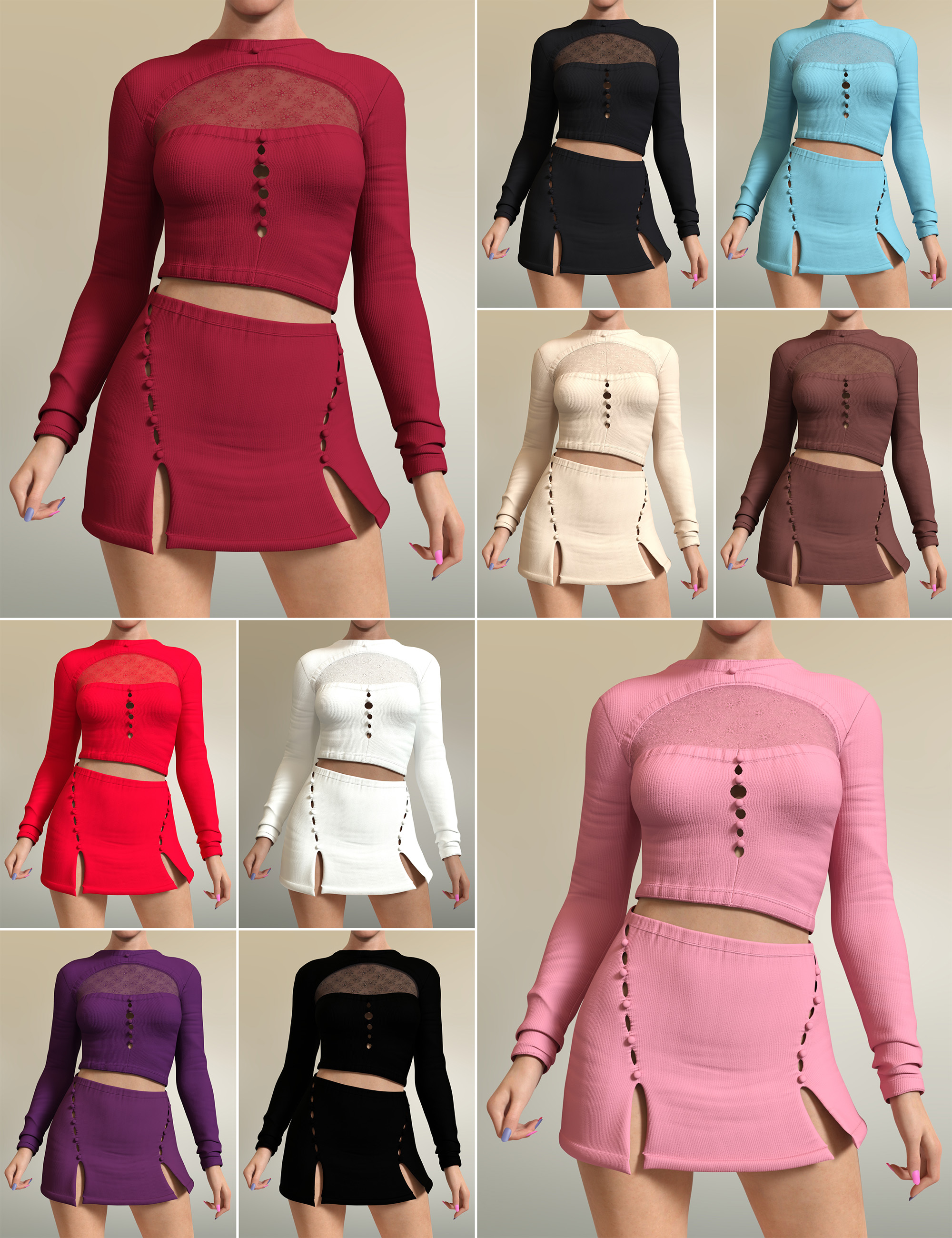 dForce Dina Outfit for Genesis 9 | Daz 3D